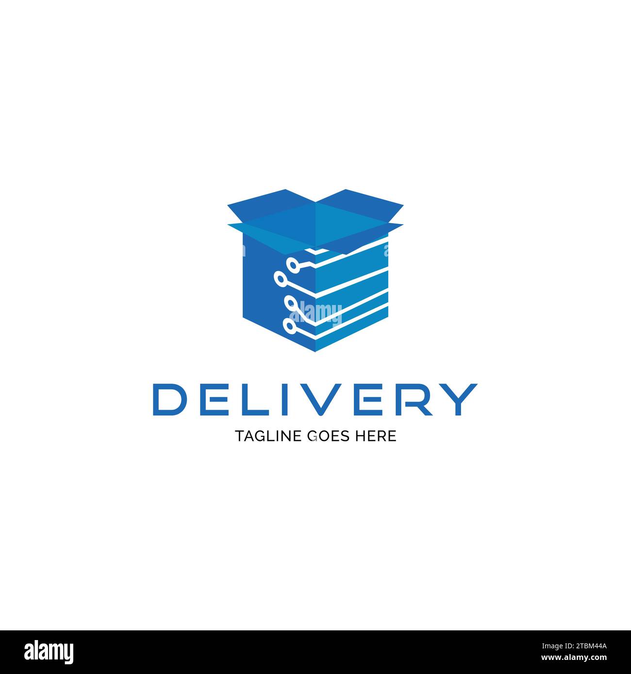 Delivery package technology logo design inspiration Stock Vector Image ...