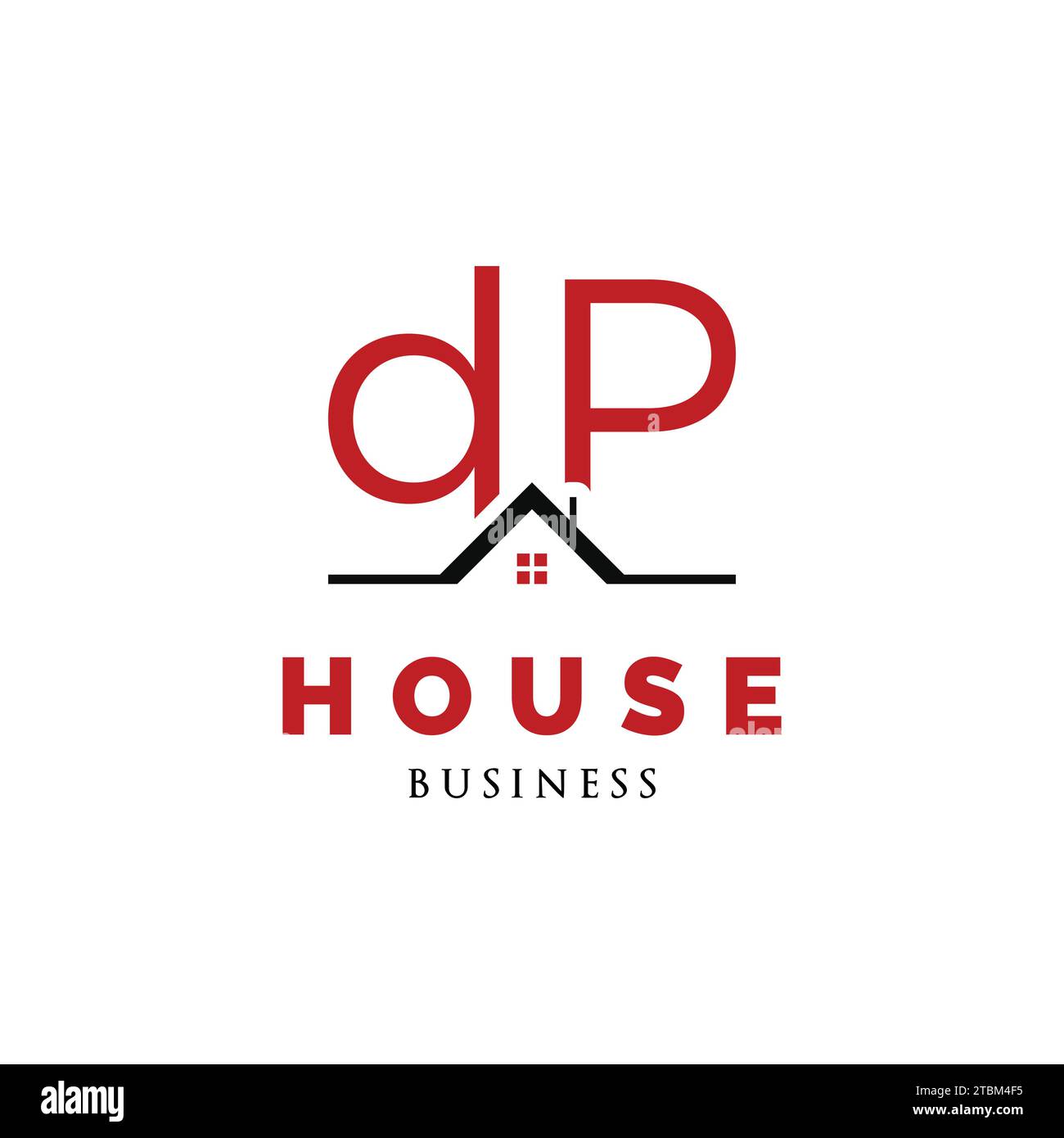 Initial Letter DP House Icon Logo Design Template Stock Vector Image ...