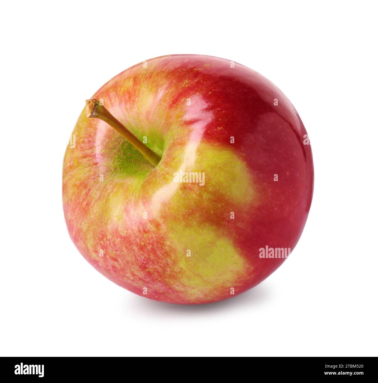 One ripe red apple isolated on white Stock Photo - Alamy
