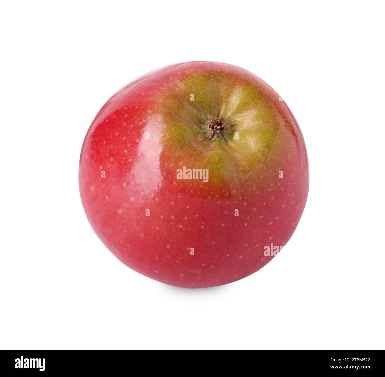 One ripe red apple isolated on white Stock Photo - Alamy