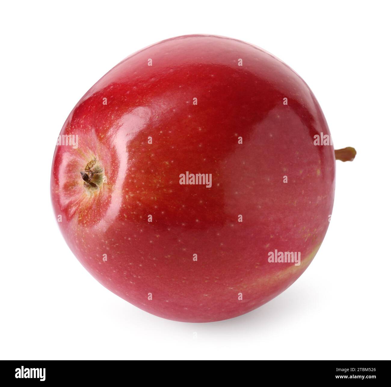 One ripe red apple isolated on white Stock Photo - Alamy
