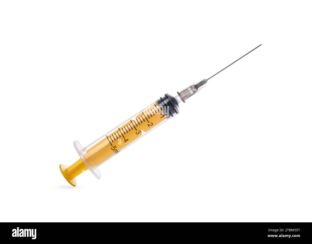 New medical syringe with needle isolated on white Stock Photo - Alamy