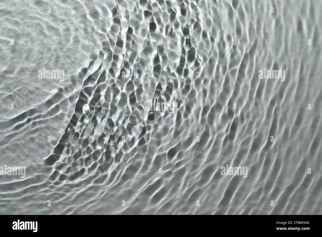 Rippled surface of clear water on light grey background, top view Stock ...