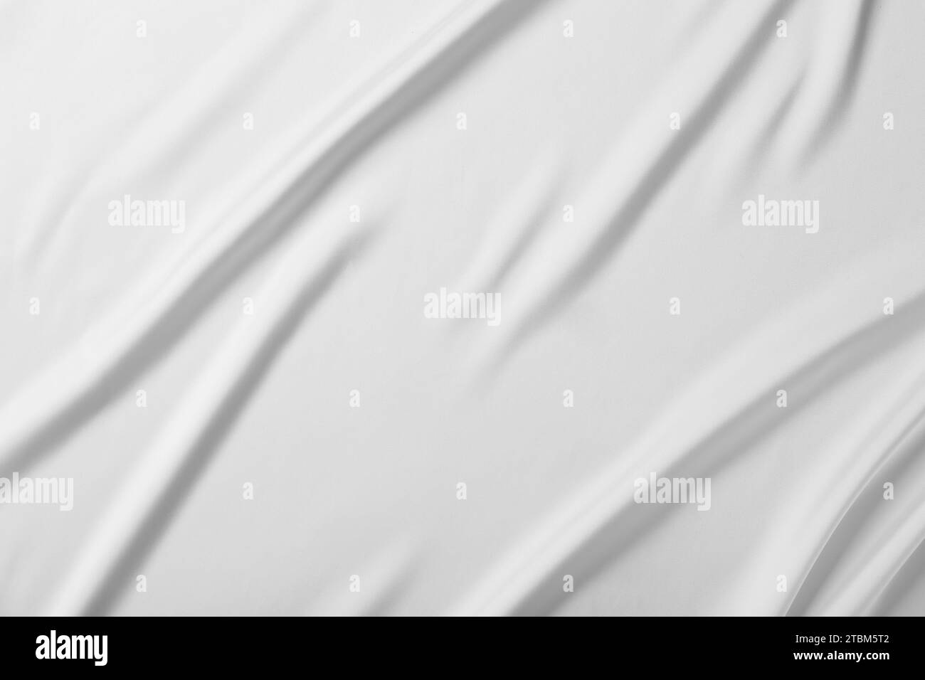 Texture of white silk ripple fabric as background, top view Stock Photo ...