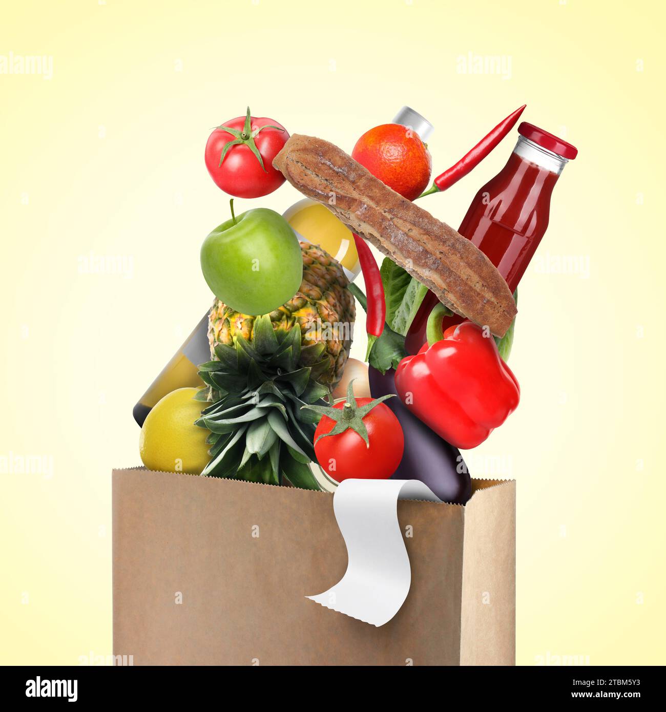 Paper bag falling products hi-res stock photography and images - Alamy