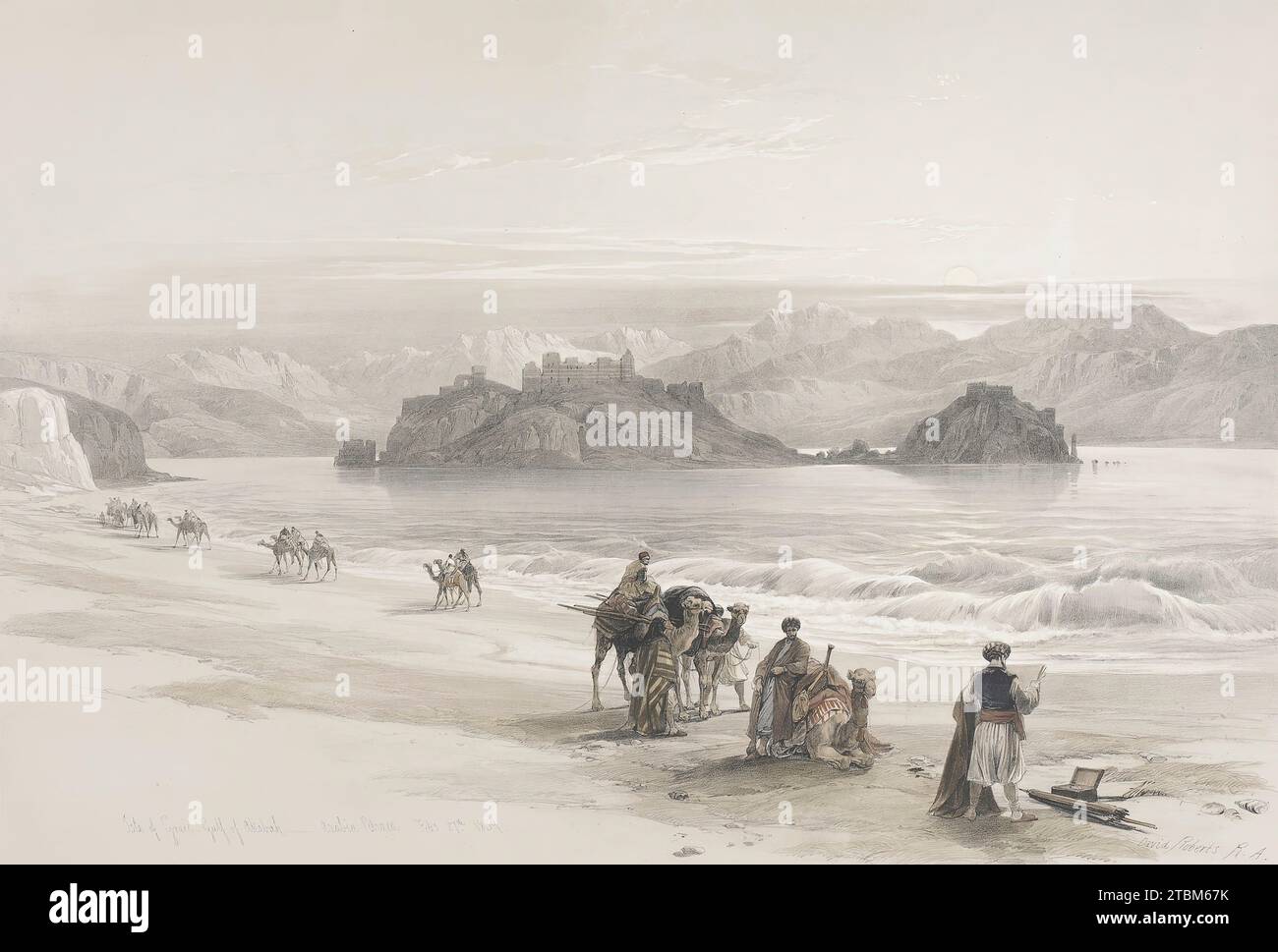 Isle of Graia, Gulf of Akabah, 1844 Stock Photo - Alamy