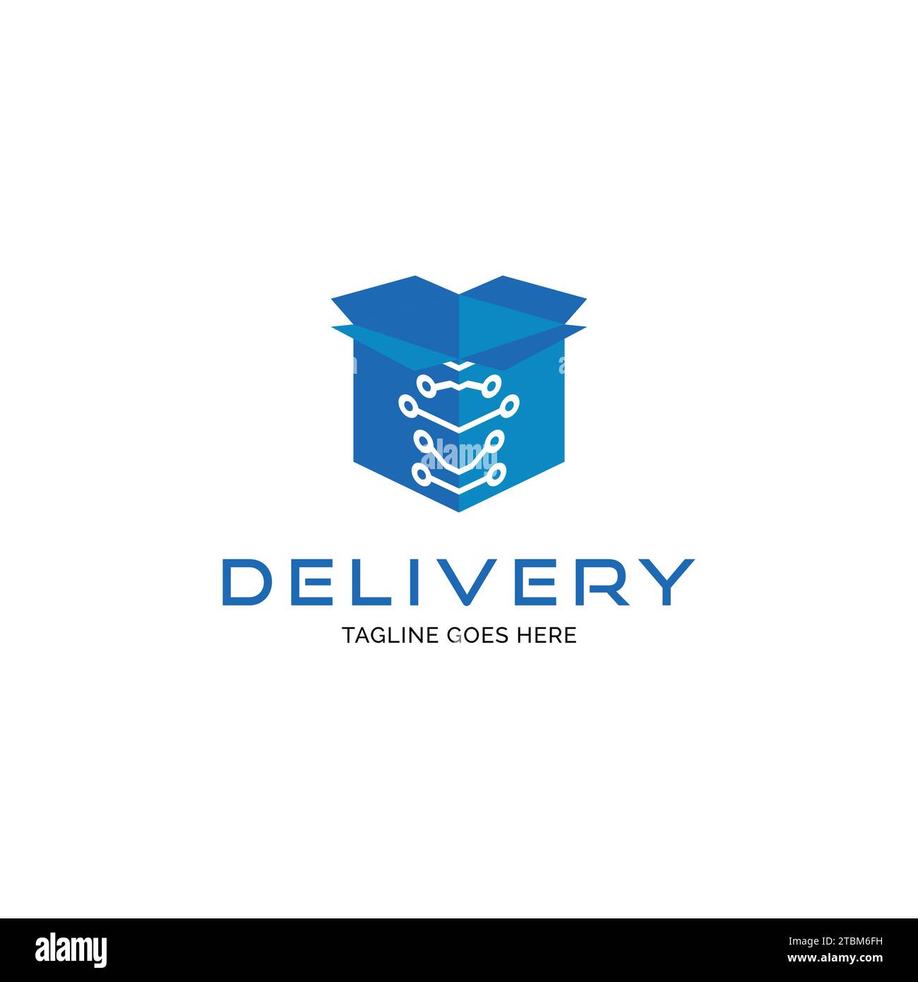 Delivery package technology logo design inspiration Stock Vector Image ...