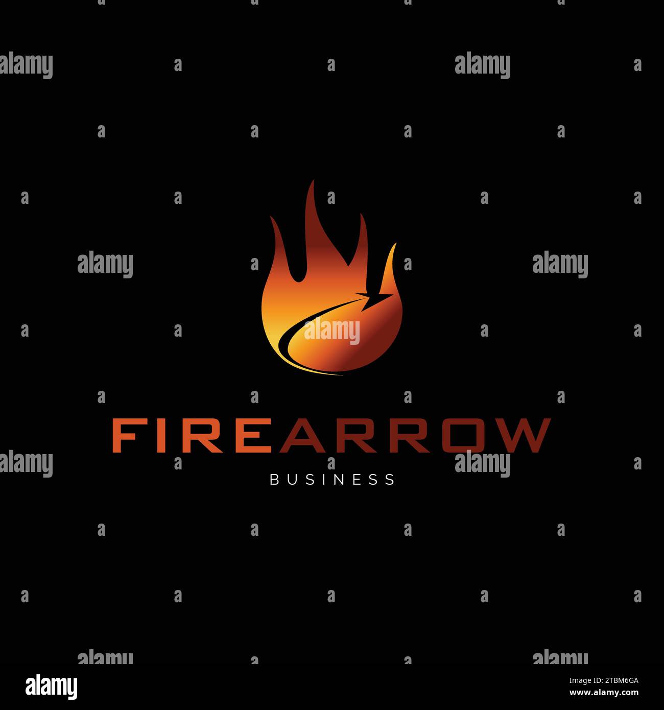 Fire Arrow Icon Logo Design Template Stock Vector Image & Art - Alamy