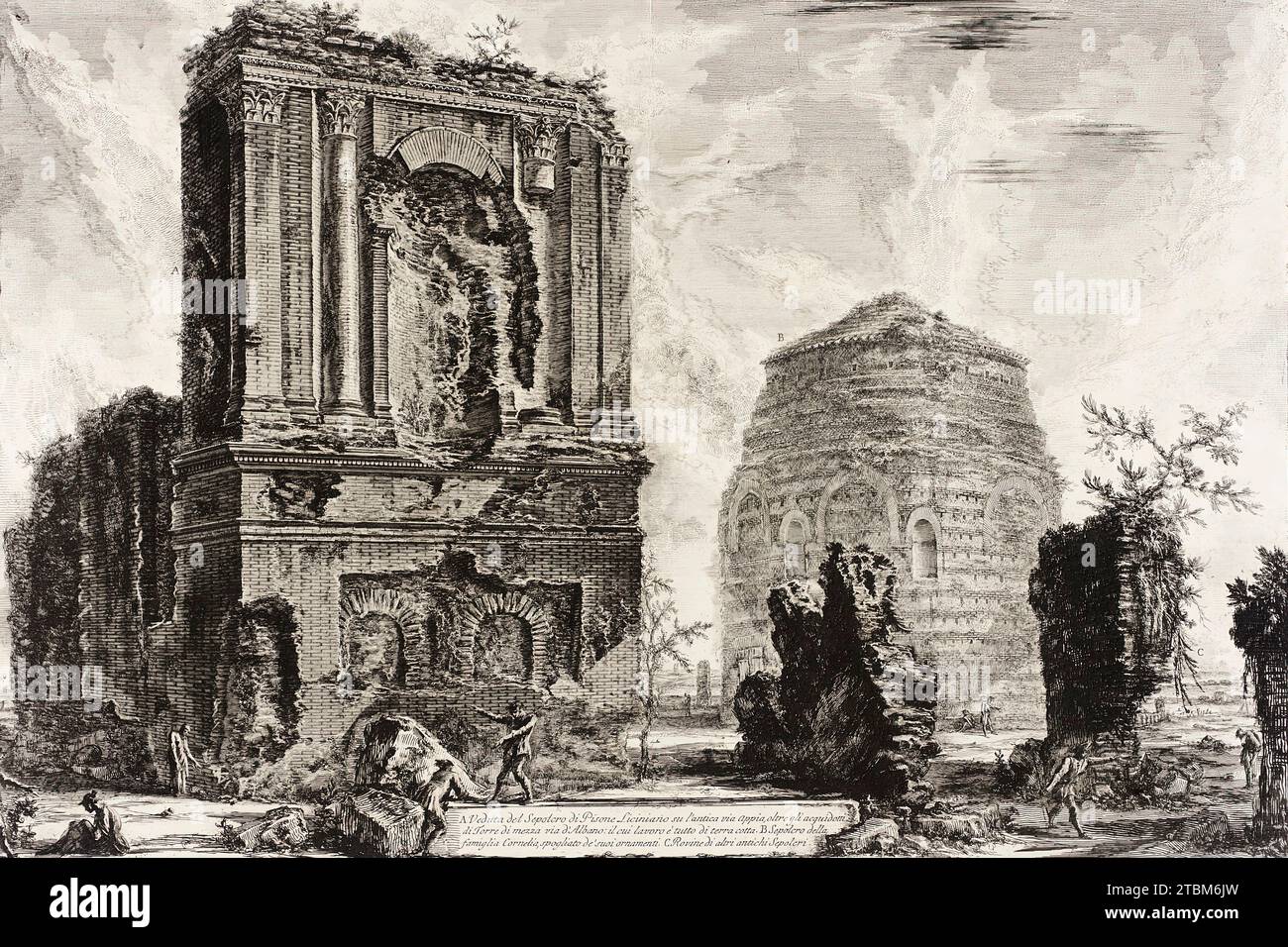 A. View of the Tomb of Licinianus Piso on the ancient Appian Way...B ...