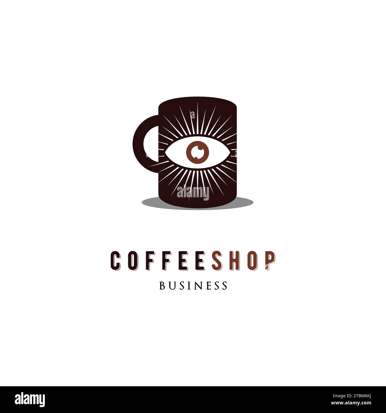 Coffee Shop Eye Icon Logo Design Template Stock Vector Image & Art - Alamy