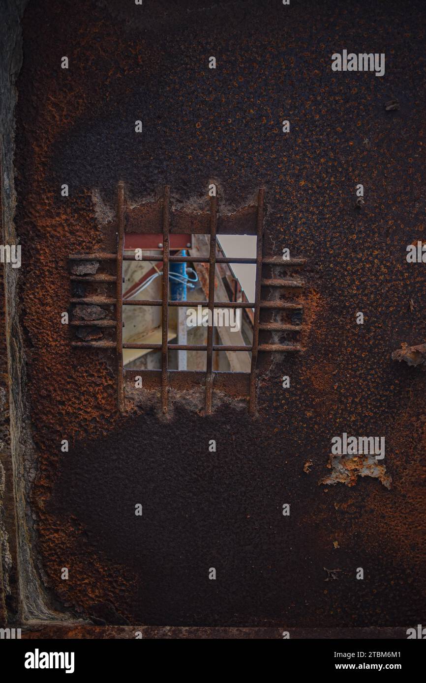 Rusted floor of a staircase, old loading ramp, Wachtl railway ...