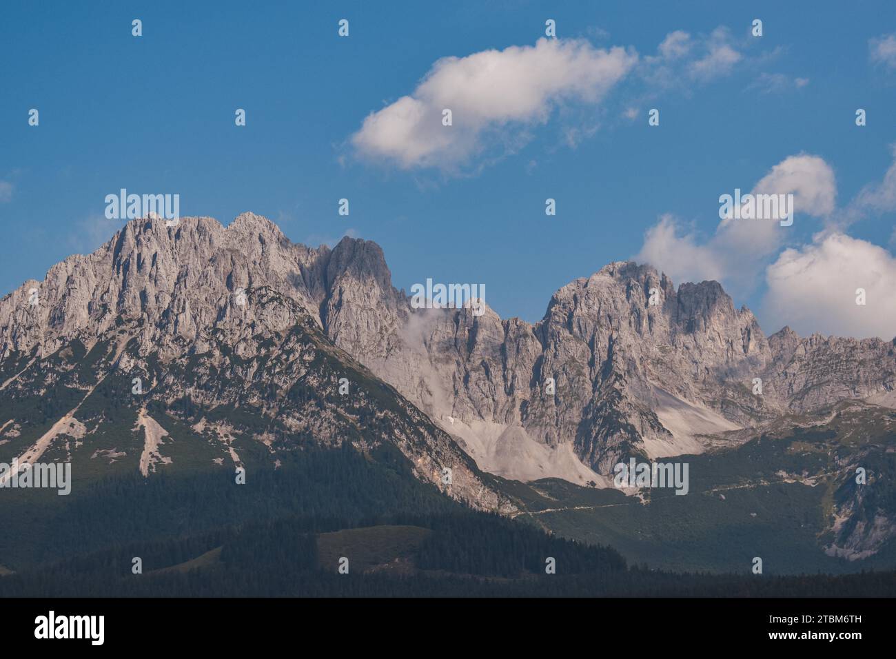 View of the Wilder Kaiser, Wilder Kaiser, Ellmau, Tyrol, Austria Stock ...