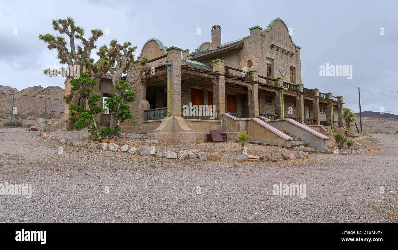 The Rhyolite Ghost Town, Nevada Stock Photo - Alamy