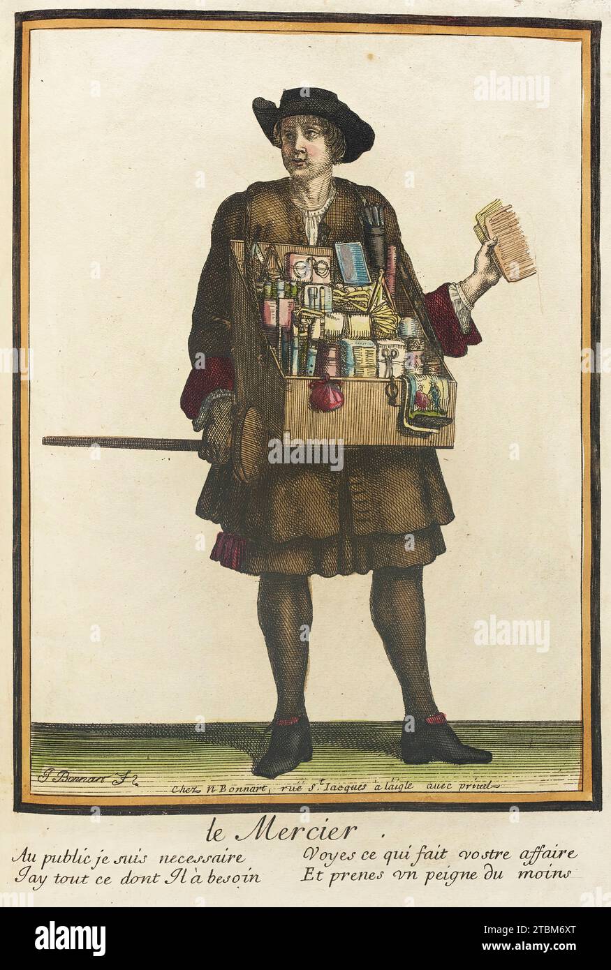 Recueil des modes de la cour de France, 'Le Mercier', after 1674 Stock ...