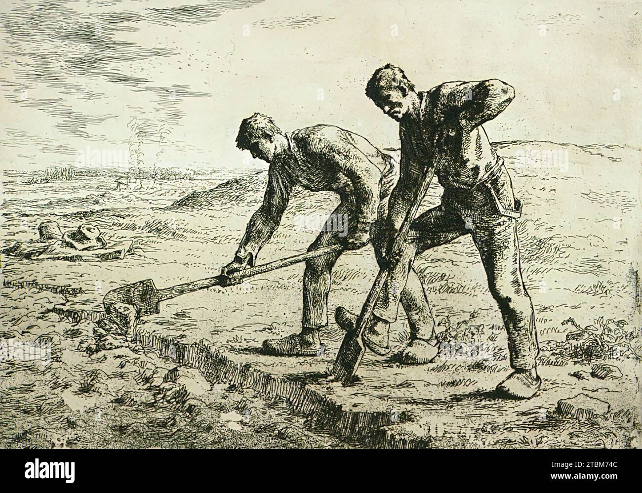 The Diggers, c1860 Stock Photo - Alamy
