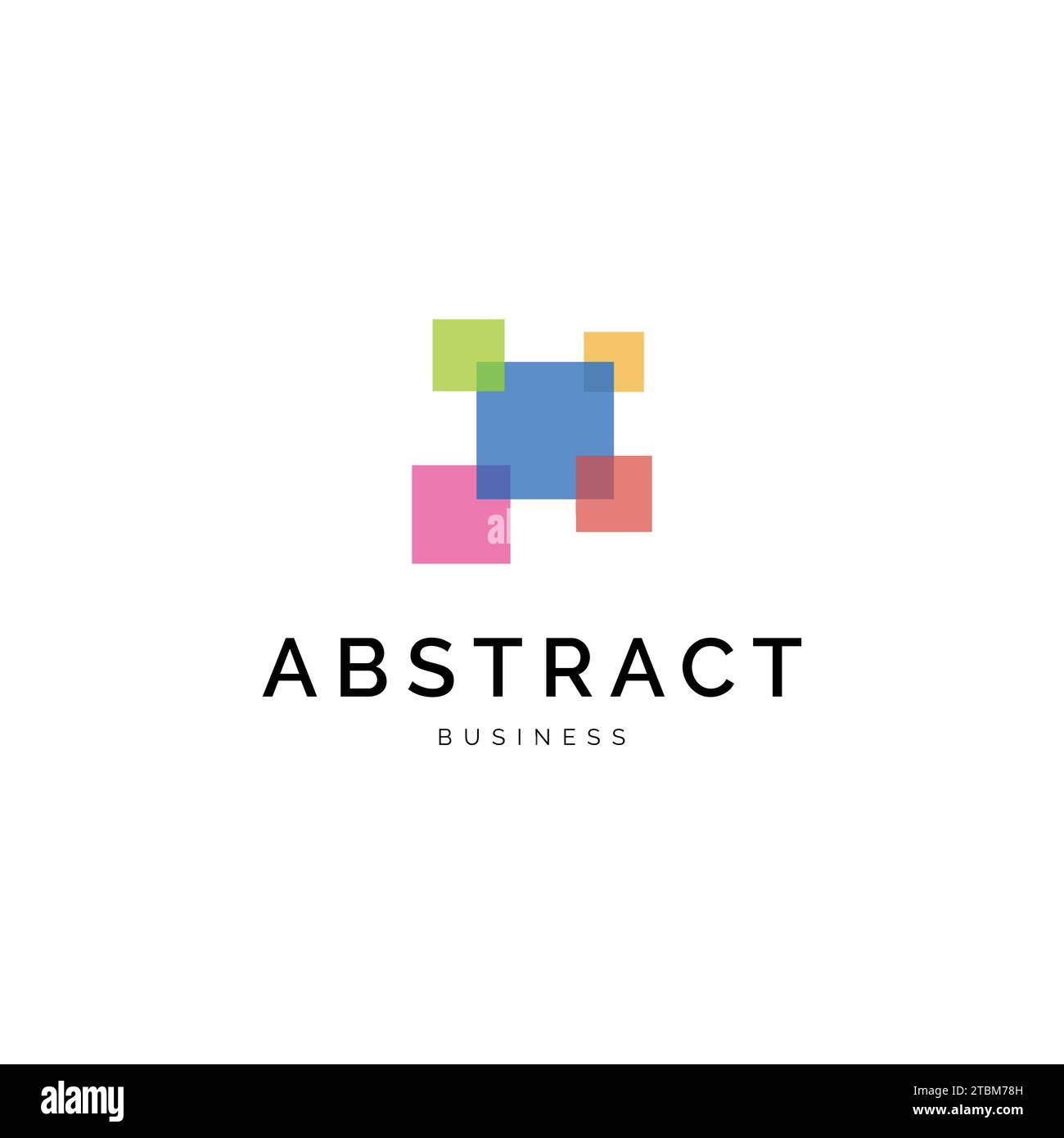 Abstract rectangle mosaic logo Cut Out Stock Images & Pictures - Alamy