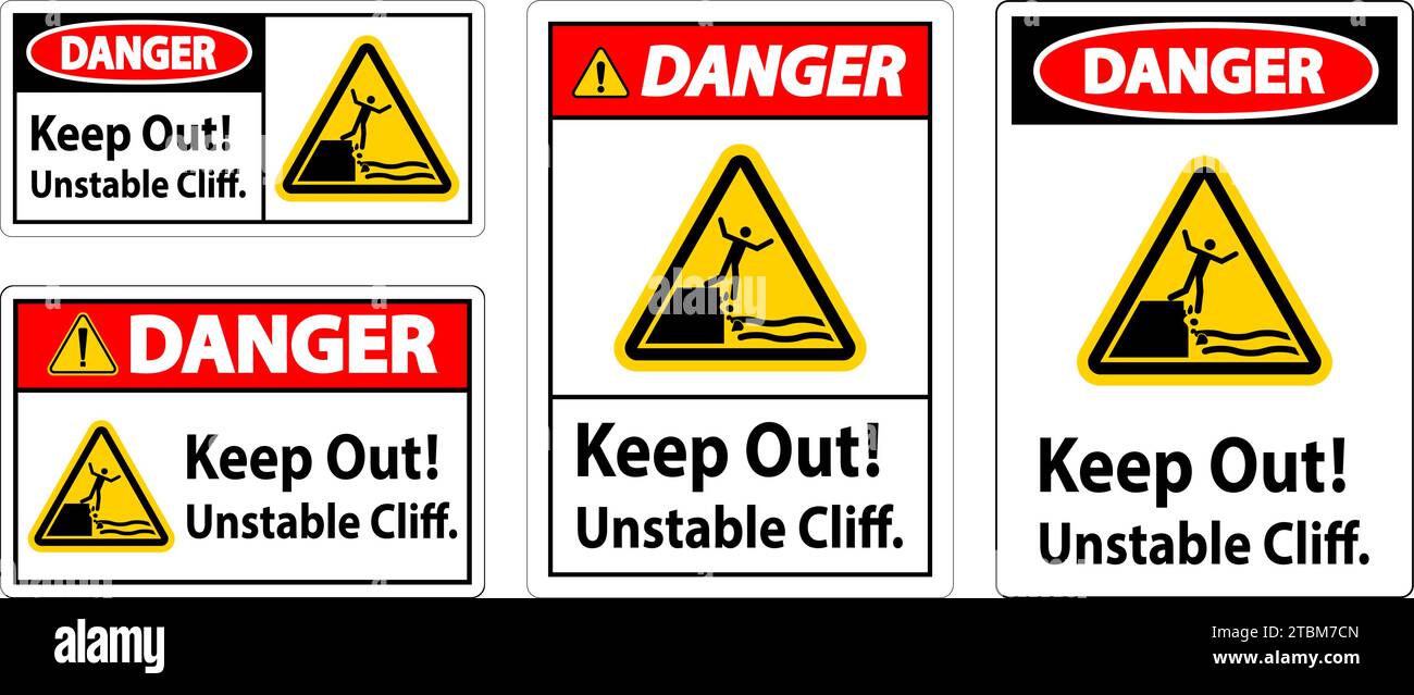 Dangerous cliffs Stock Vector Images - Alamy