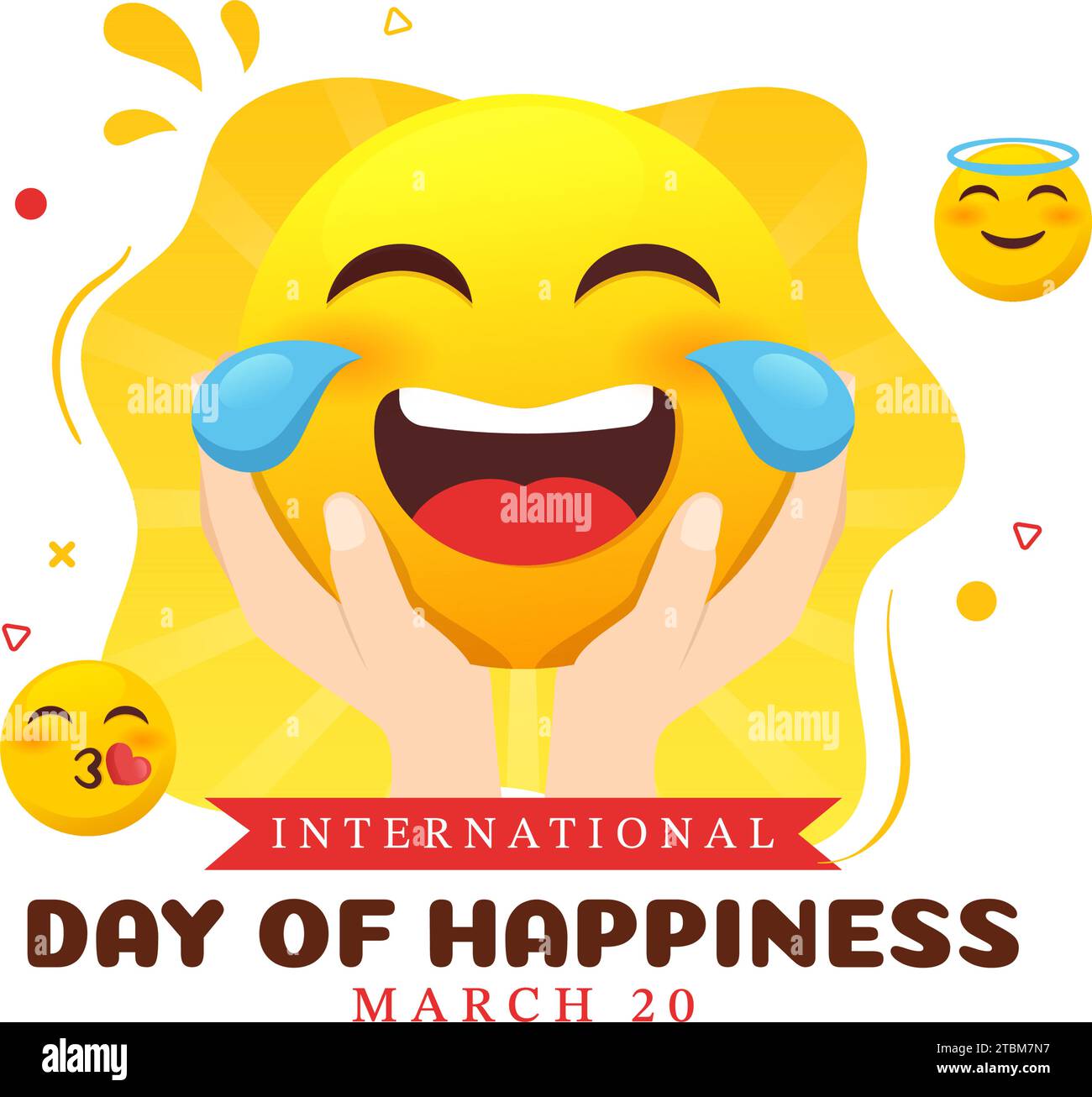 World Happiness Day Celebration Vector Illustration with on 20 March ...