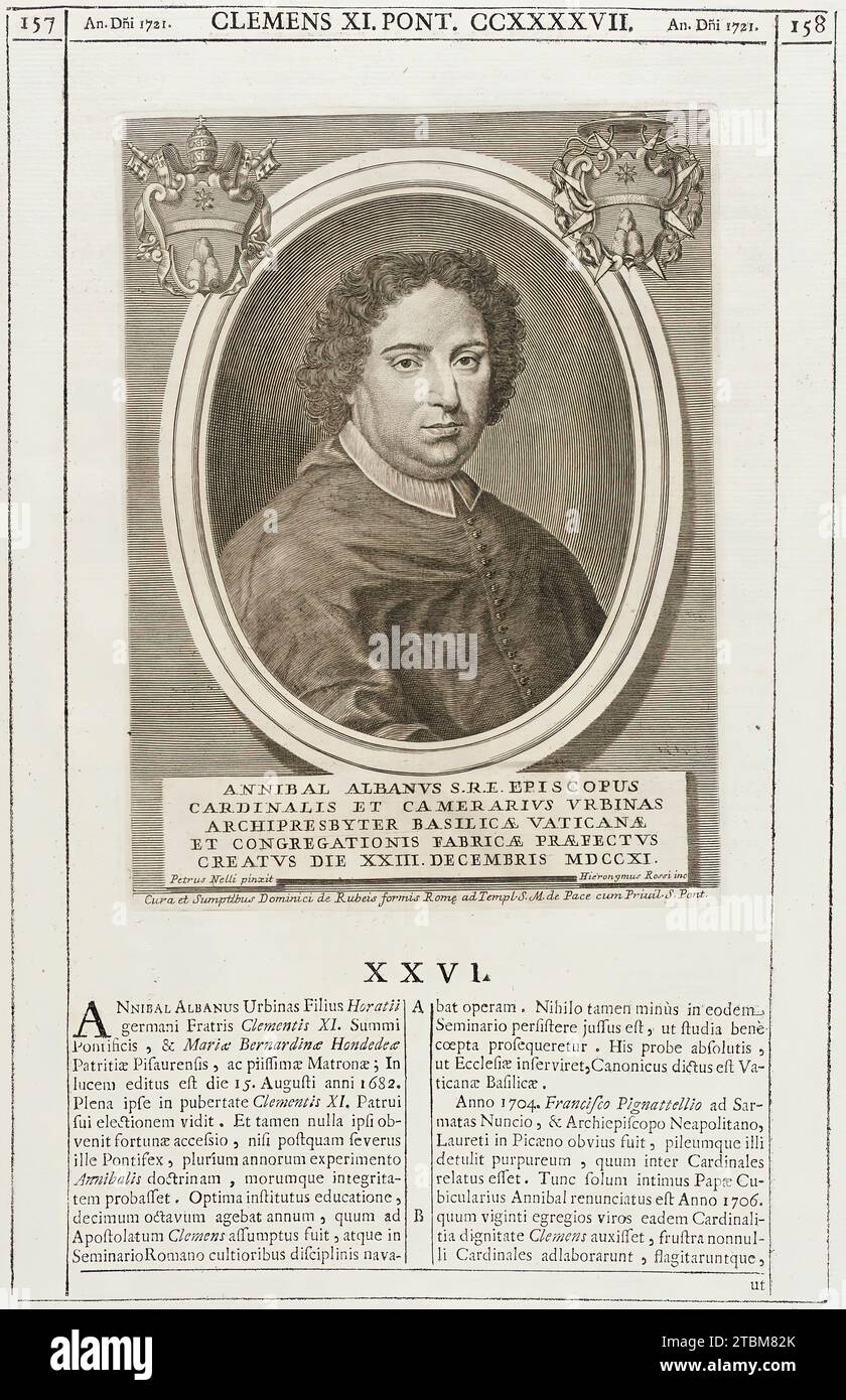 Portrait of Annibale Albani (1682-1751), 18th century Stock Photo - Alamy