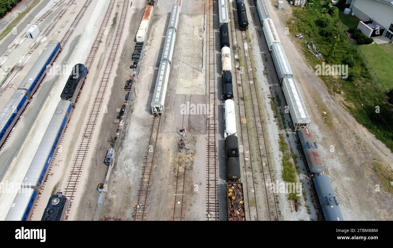 Freight Trains In Raleigh North Carolina Stock Photo - Alamy