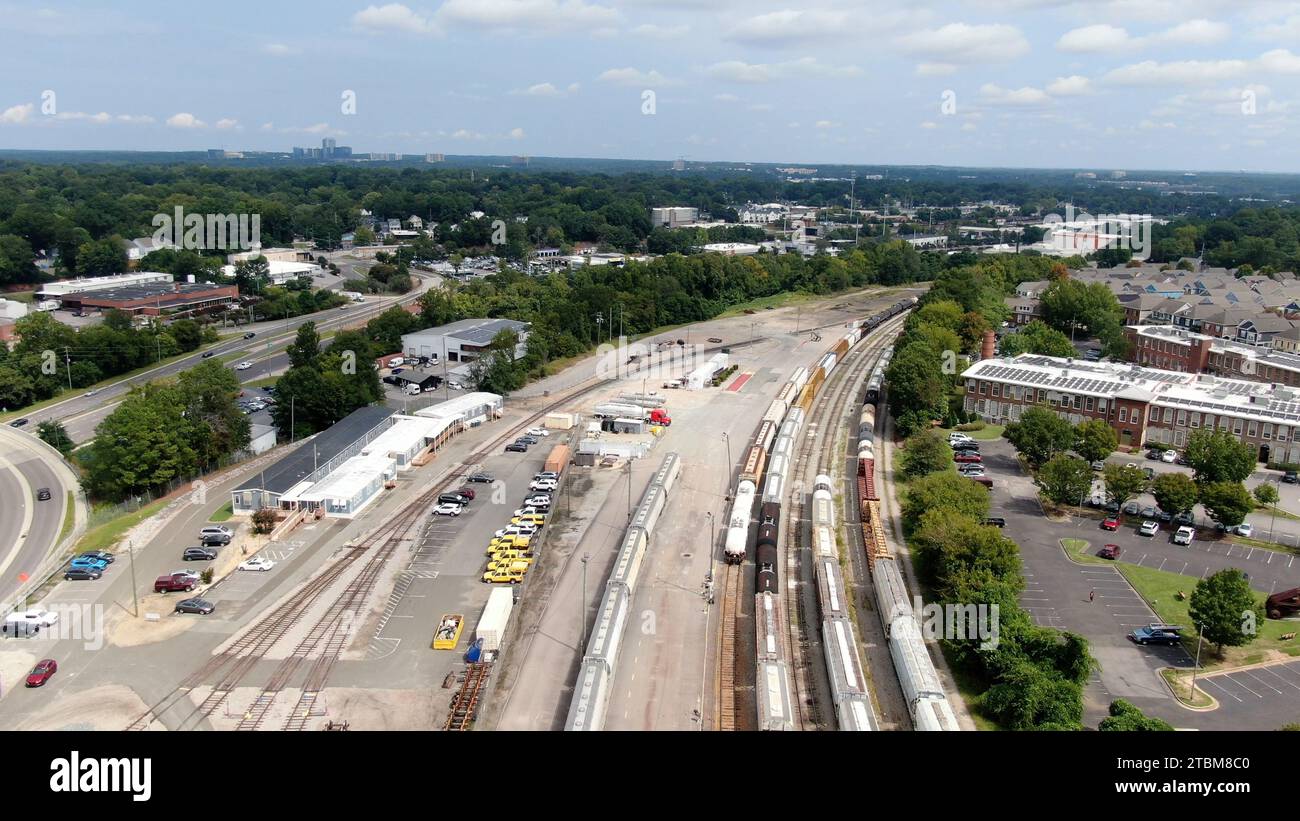 Freight Trains In Raleigh North Carolina Stock Photo - Alamy