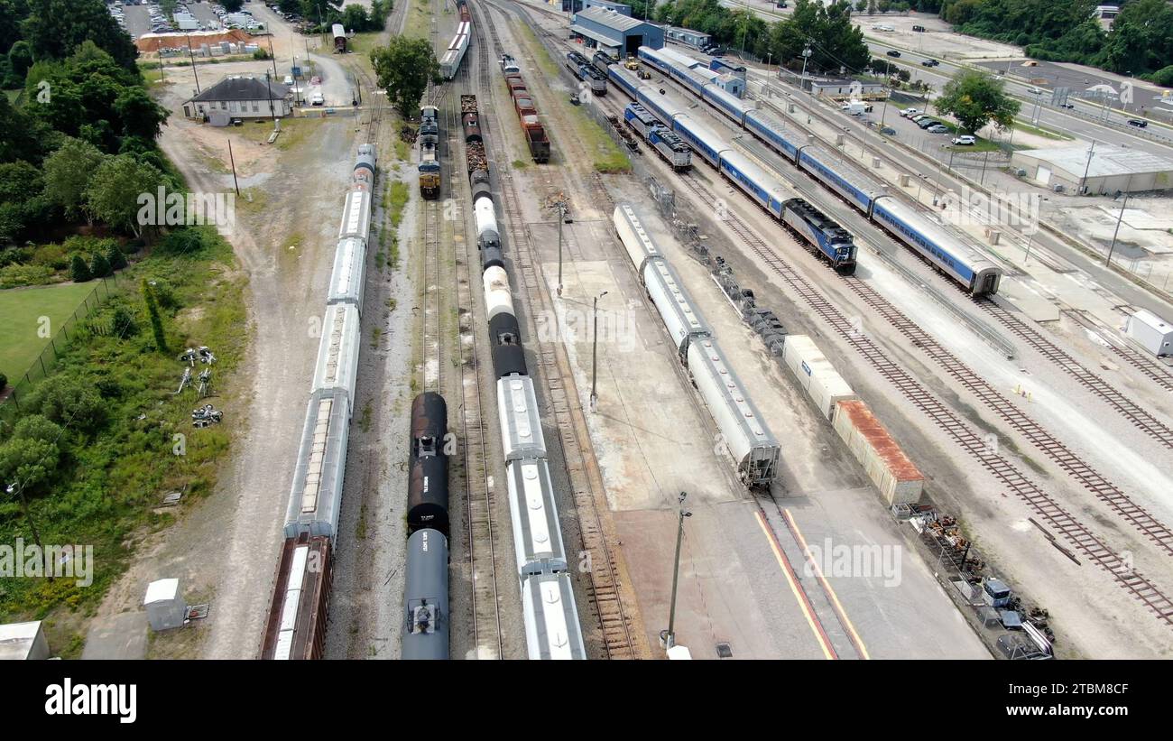 Freight Trains In Raleigh North Carolina Stock Photo - Alamy