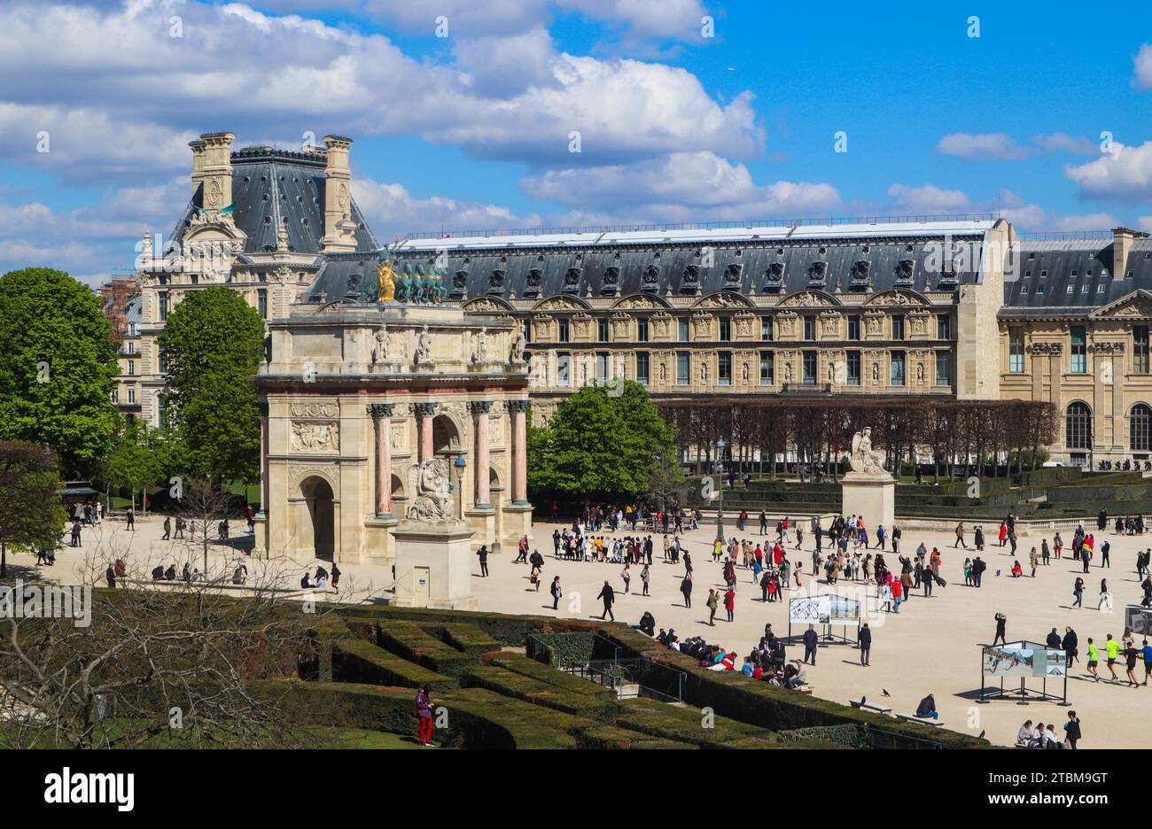 Amazing view of the square from the window of the Louvre Paris France ...