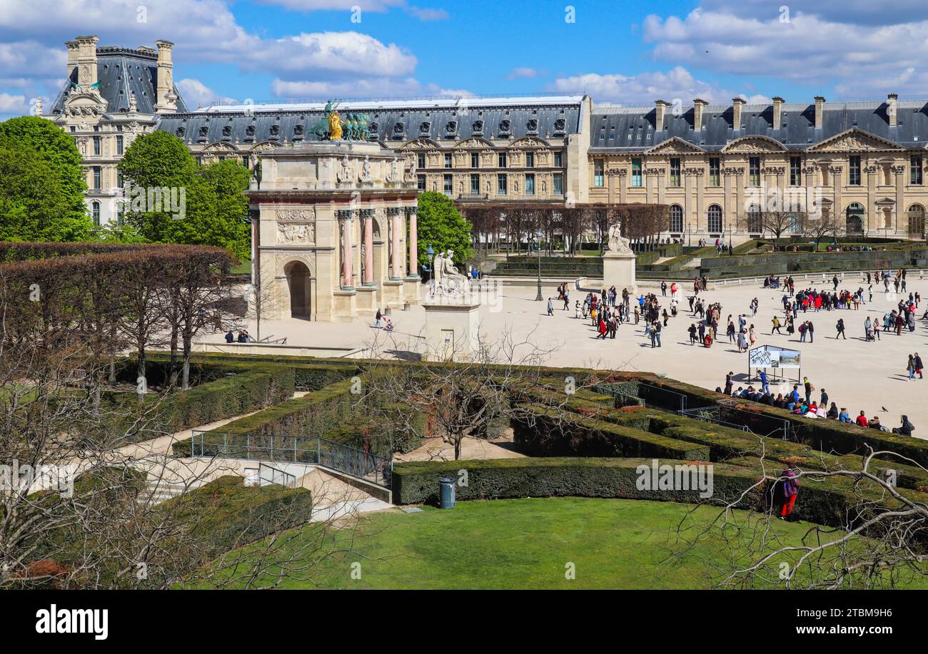 Amazing view of the square from the window of the Louvre Paris France ...