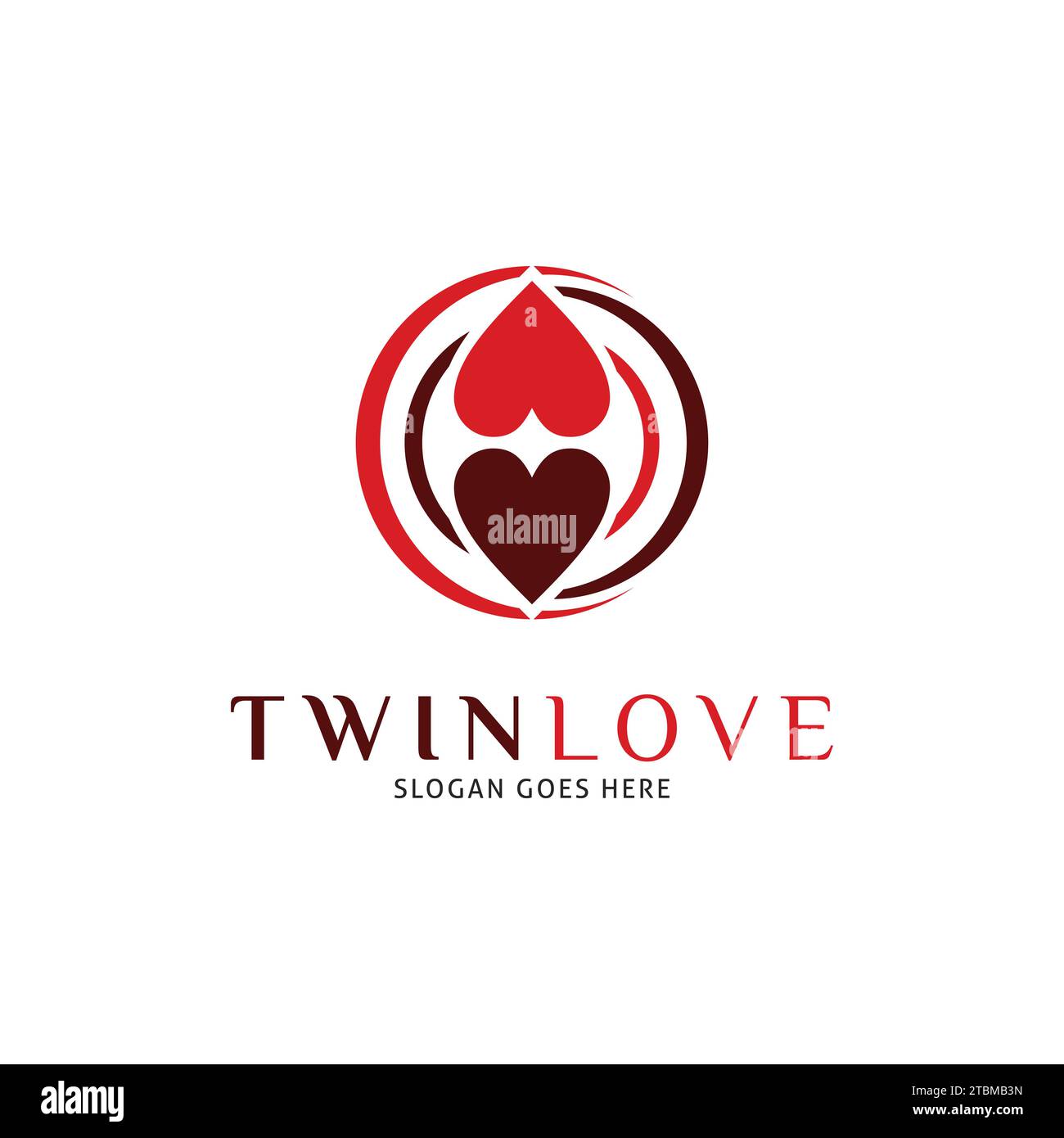 Twin silhouette Stock Vector Images - Alamy