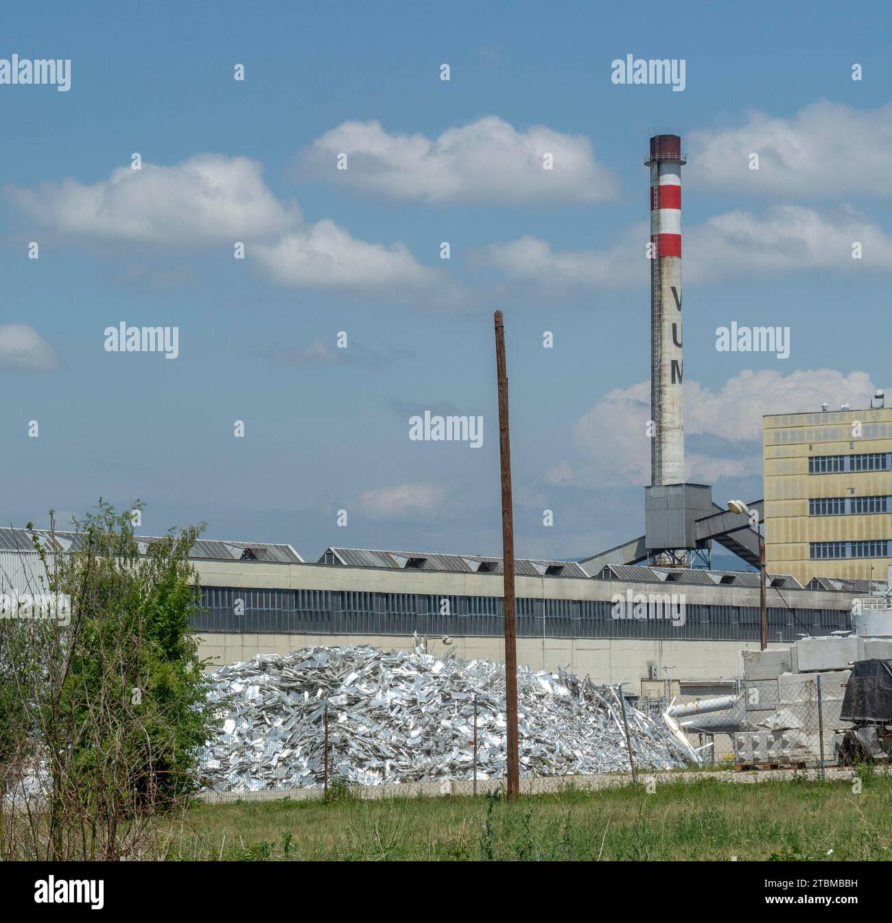 Ziar nad Hronom, Slovakia, July, 2, 2022 : Slovalco. Primary aluminium ...
