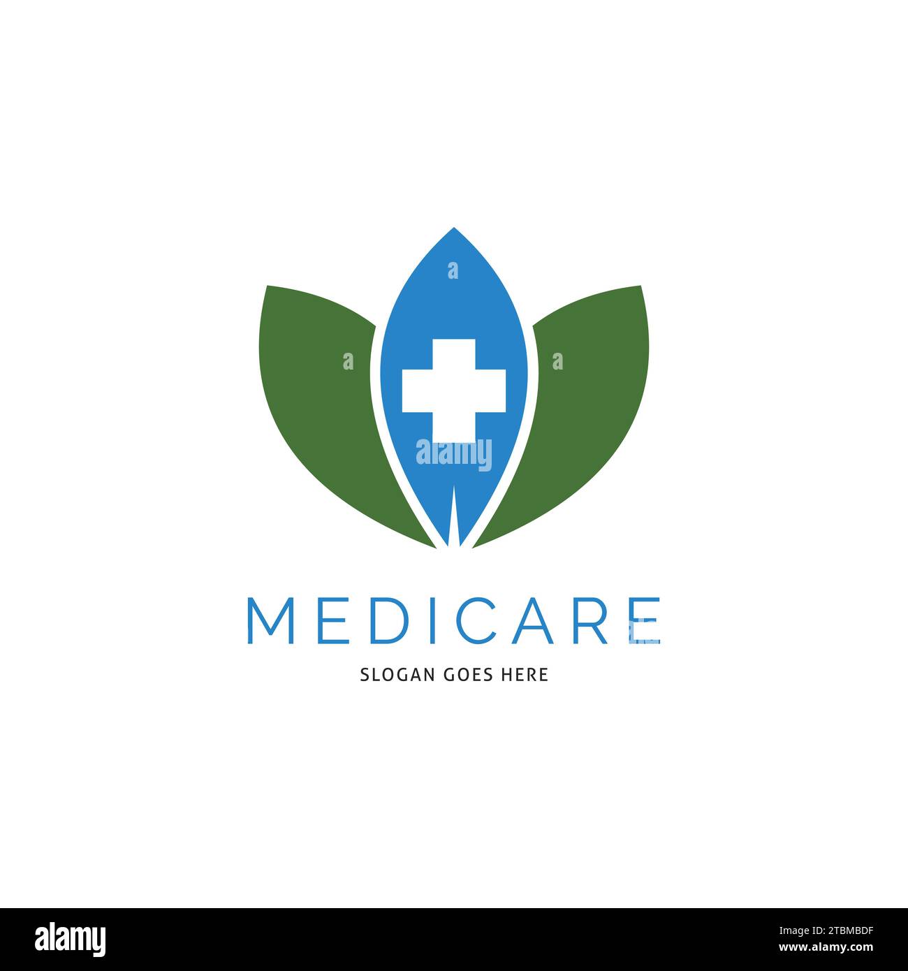 Leaf Medical, Hospital or Cross Plus Icon Vector Logo Template ...