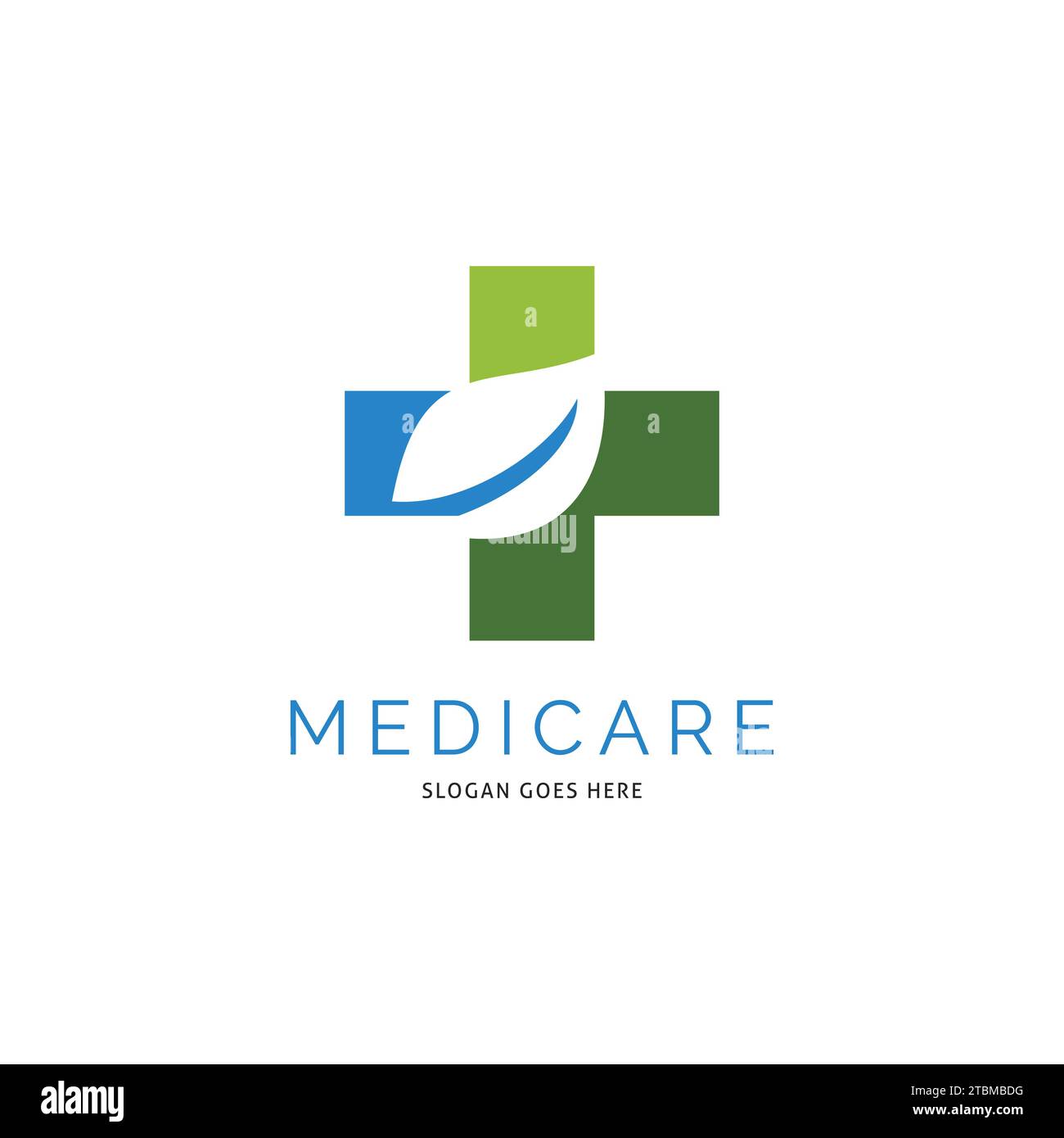 Leaf Medical, Hospital or Cross Plus Icon Vector Logo Template ...