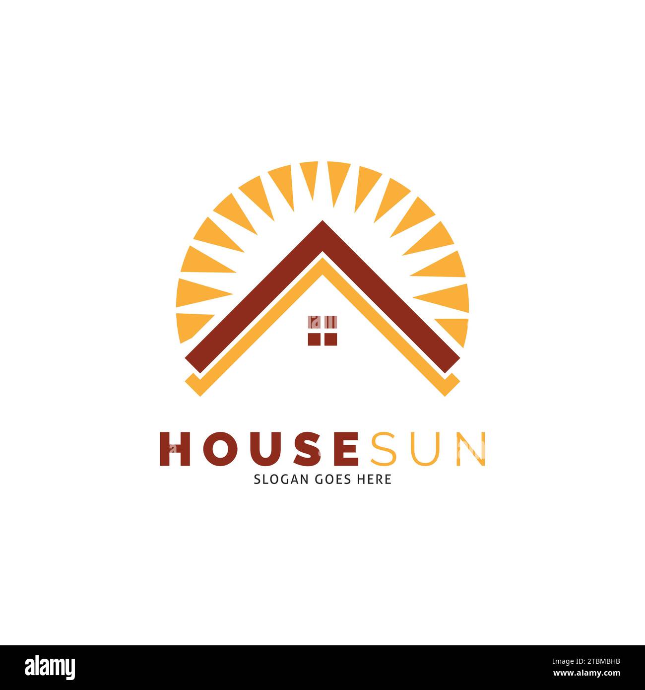 House Sun Icon Vector Logo Template Illustration Design Stock Vector ...