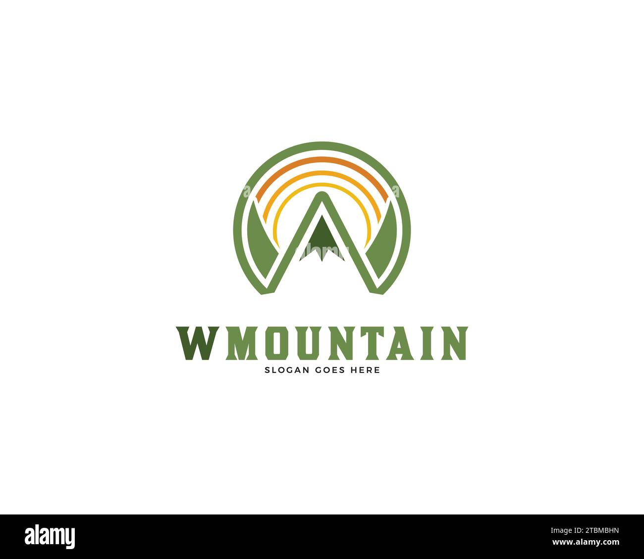 W mountain logo Stock Vector Images - Alamy