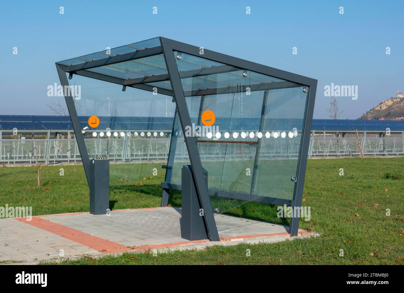 New modern outdoor smoking area Stock Photo - Alamy