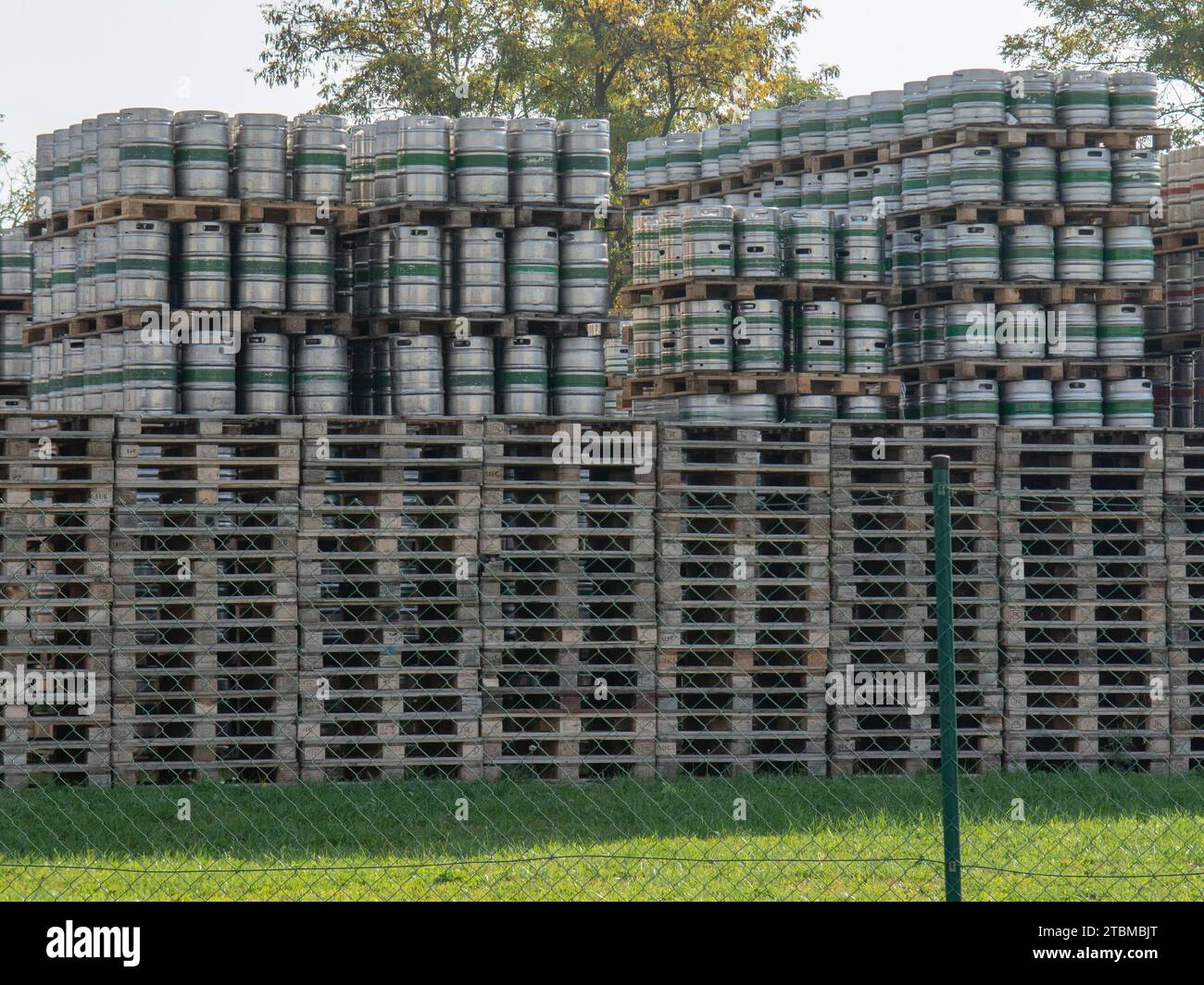Bratislava, Slovakia, October, 16, 2022 : A pile of Pilsner urquell ...