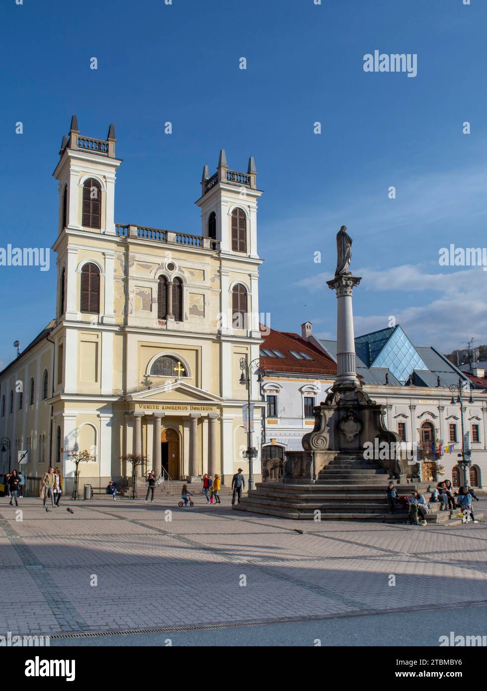Banska Bystrica, Slovakia, April, 23, 2022 : St Francis Xavier Cathedral. Slovak National ...