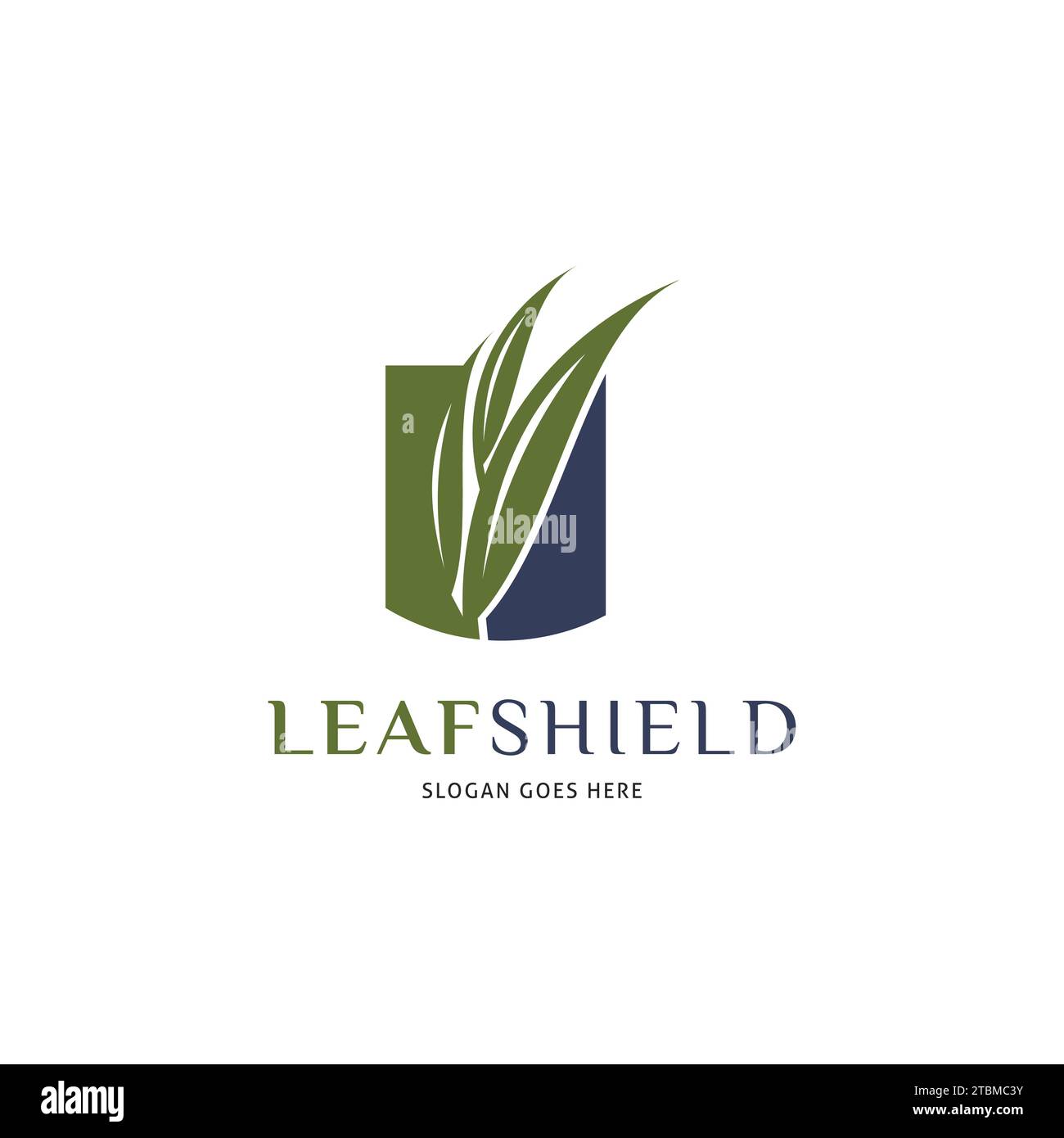 Leaf Shield Icon Vector Logo Template Illustration Design Stock Vector ...