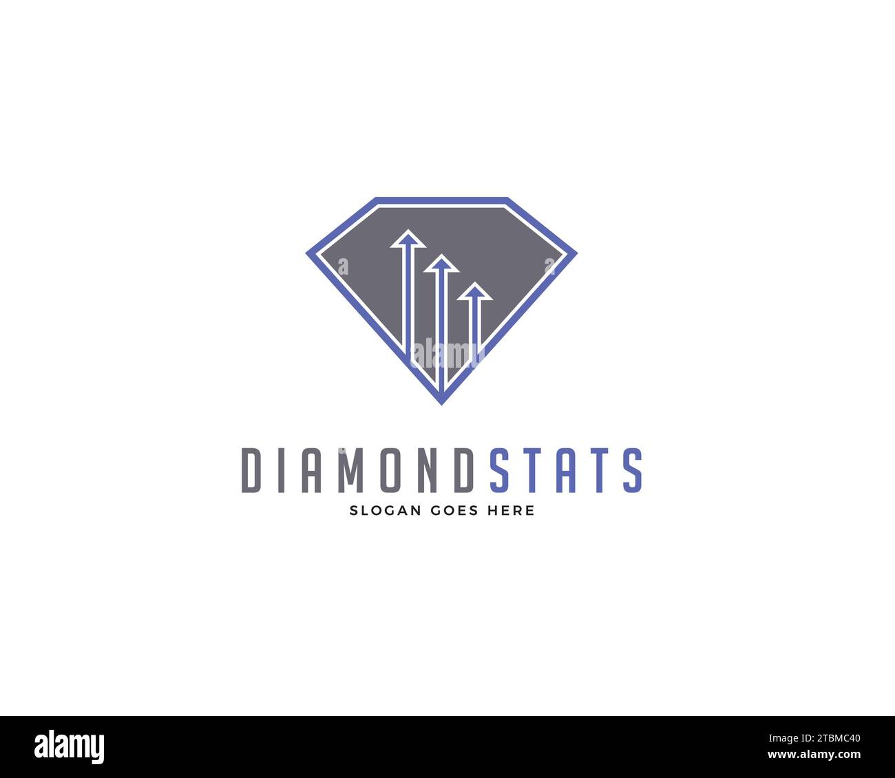 Diamond Stats Logo Vector Icon Illustration Stock Vector Image & Art ...