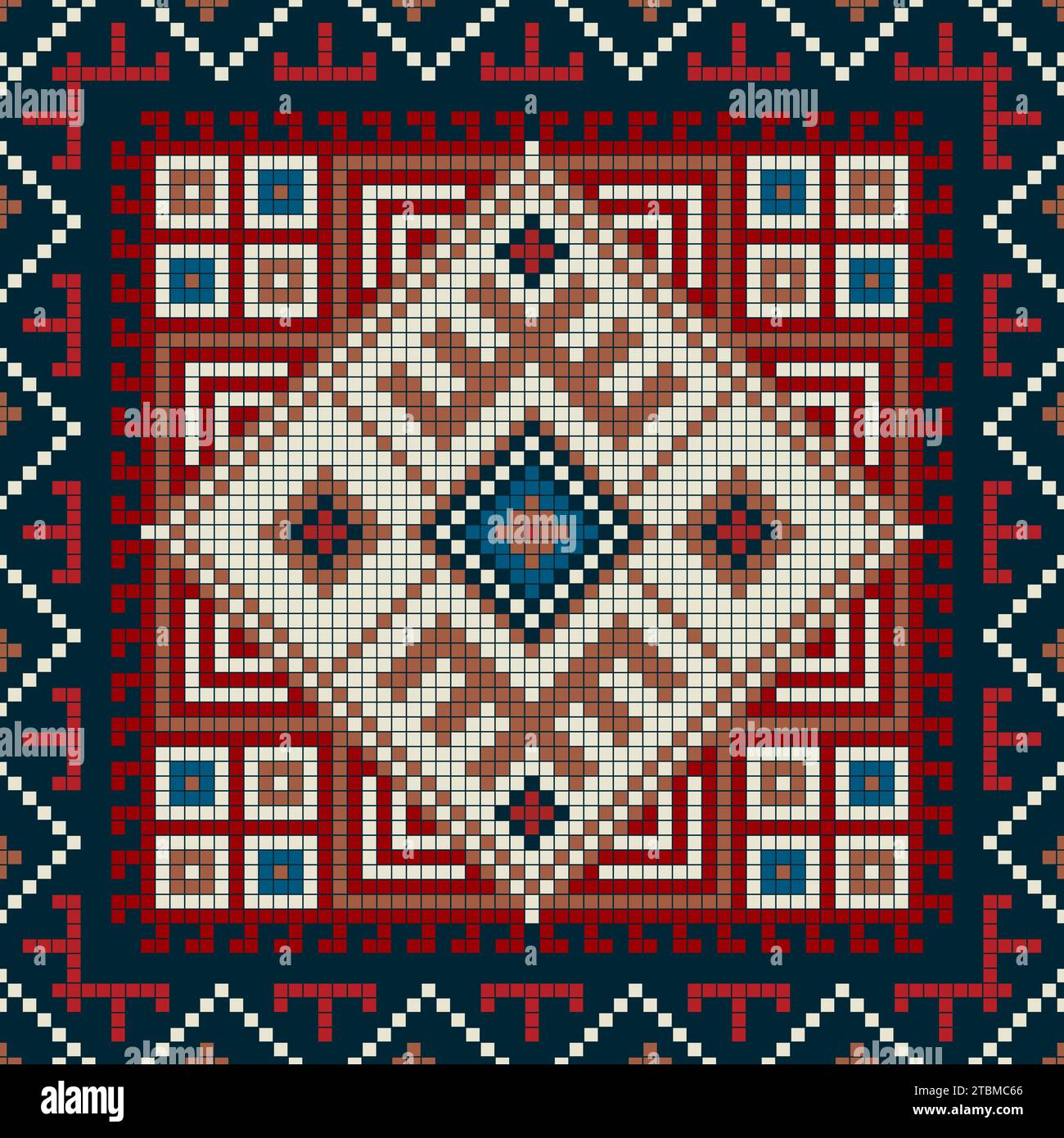 Traditional Georgian folk art embroidery vector pattern Stock Photo - Alamy