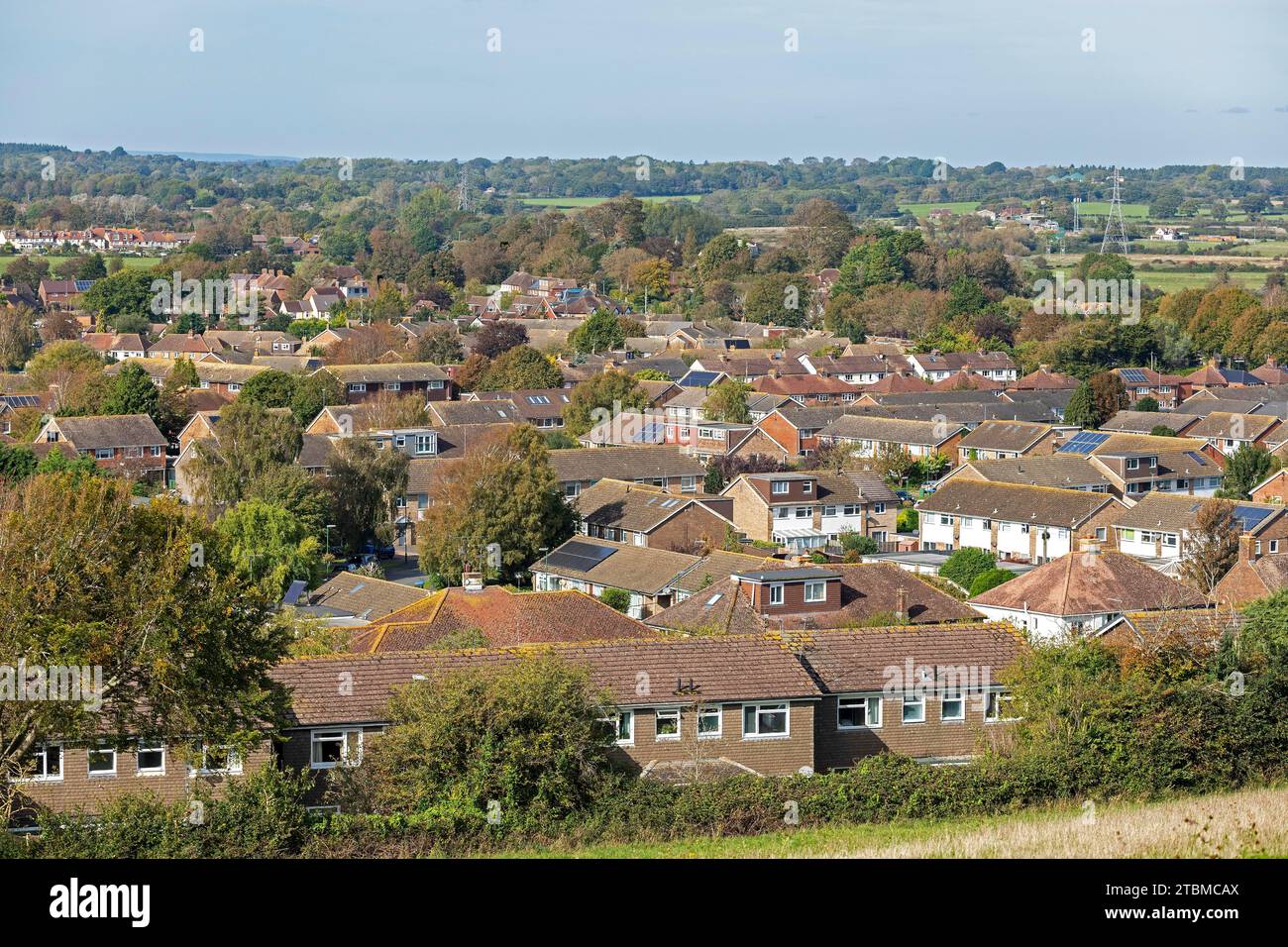 Houses, Upper Beeding, South Downs, West Sussex, England, United ...