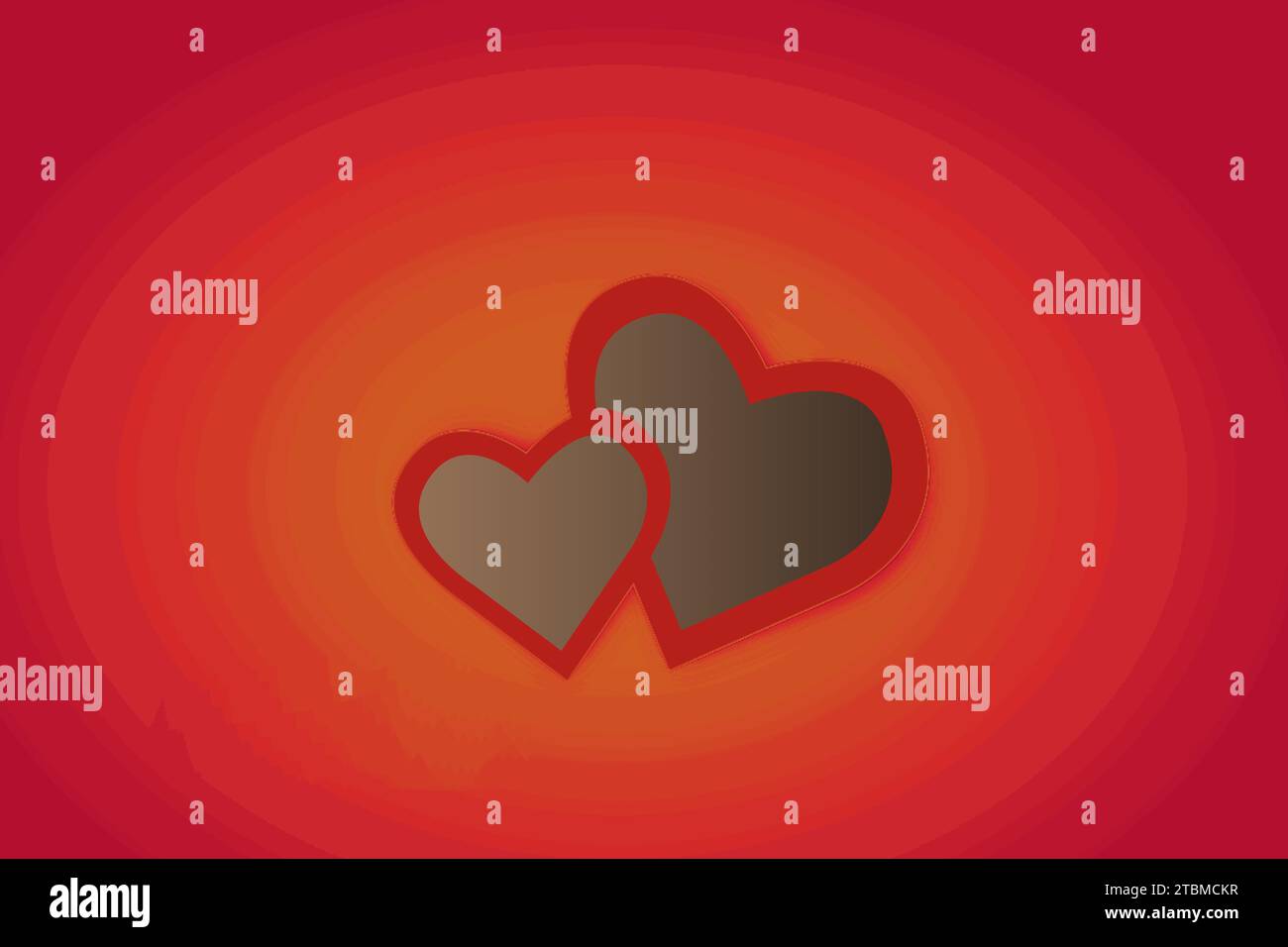 Two connected hearts for Valentine Day love concept Stock Photo - Alamy
