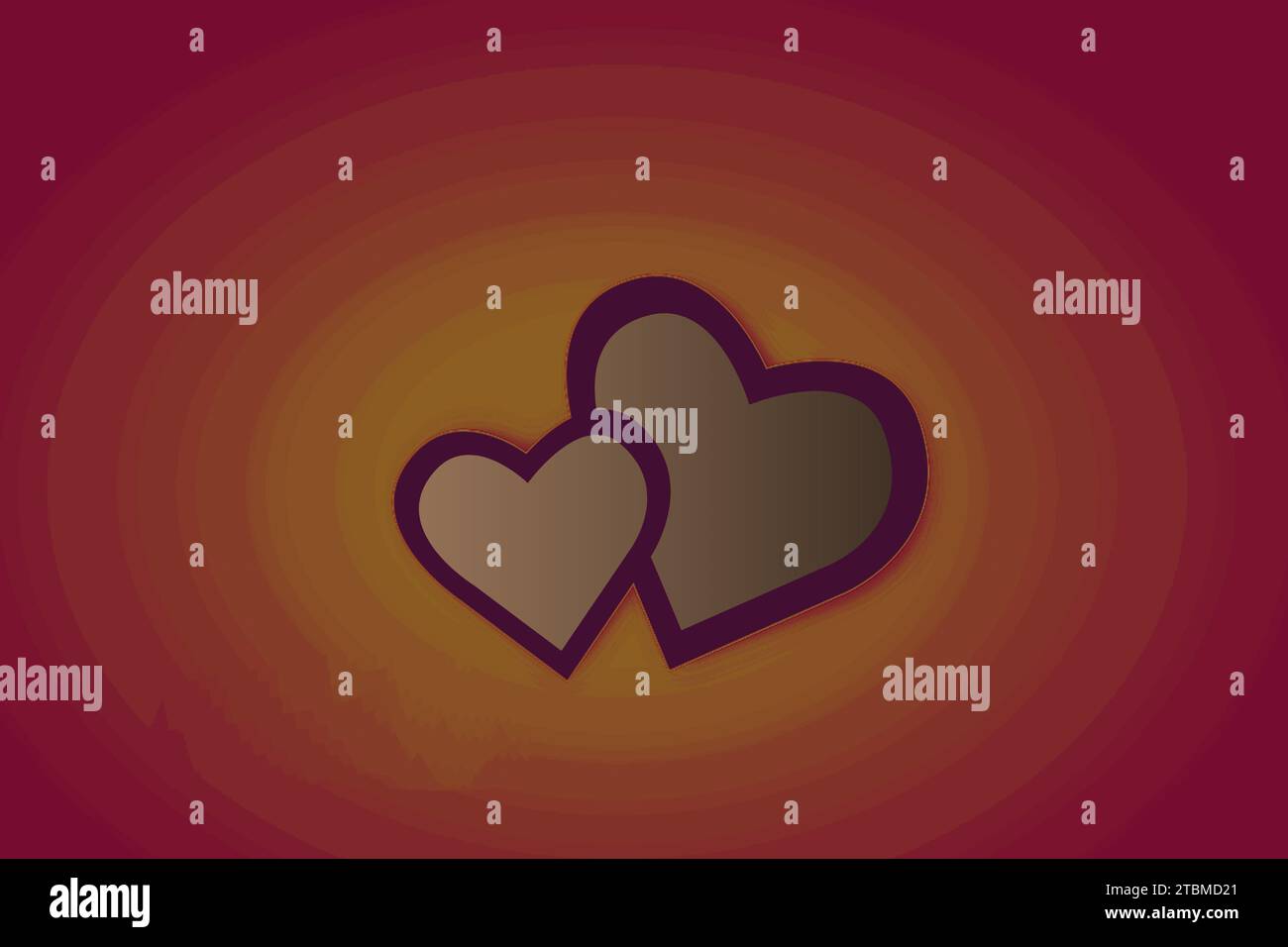 Two connected hearts for Valentine Day love concept Stock Photo - Alamy