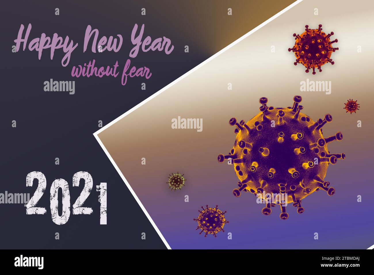 Happy New Year without fear wording New Year concept Stock Photo - Alamy
