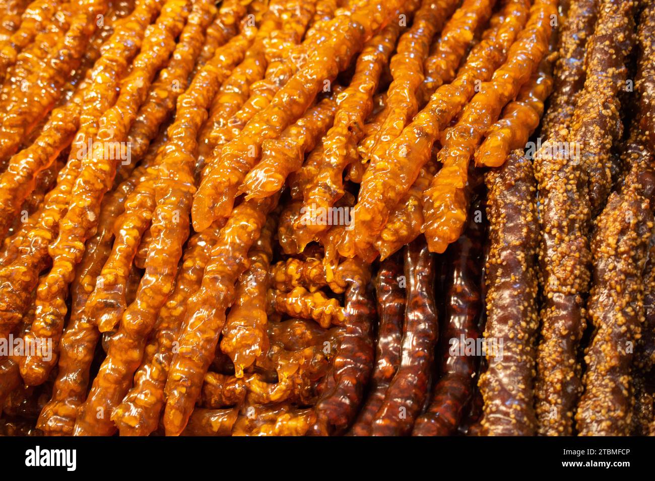 Turkish style dried fruit pulp as snack food Stock Photo - Alamy