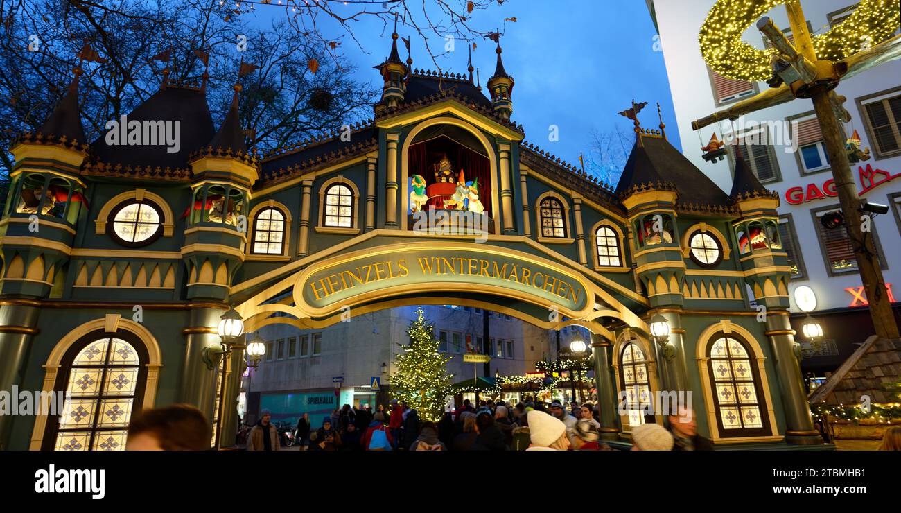 Cologne, Germany December 06 2023: entrance portal to the christmas ...