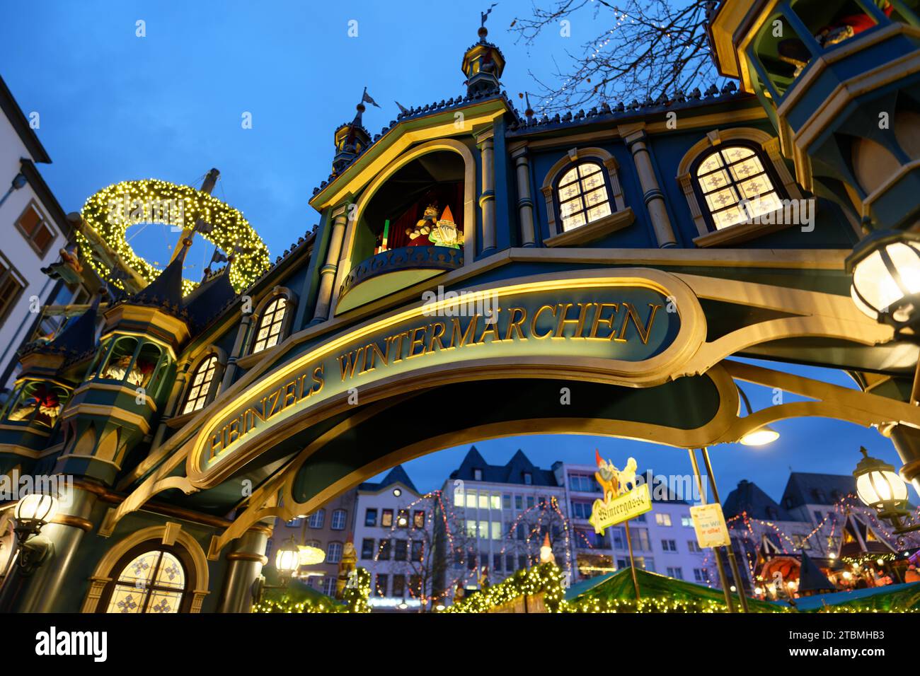 Cologne, Germany December 06 2023: entrance portal to the christmas ...