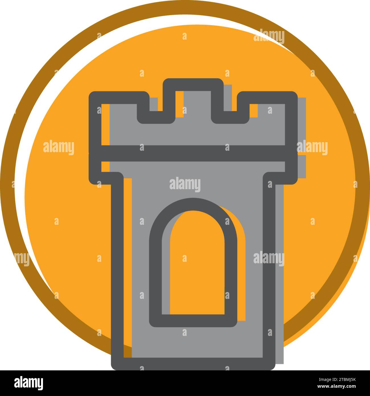 is a symbol of the ancient building of the castle Stock Vector Image ...