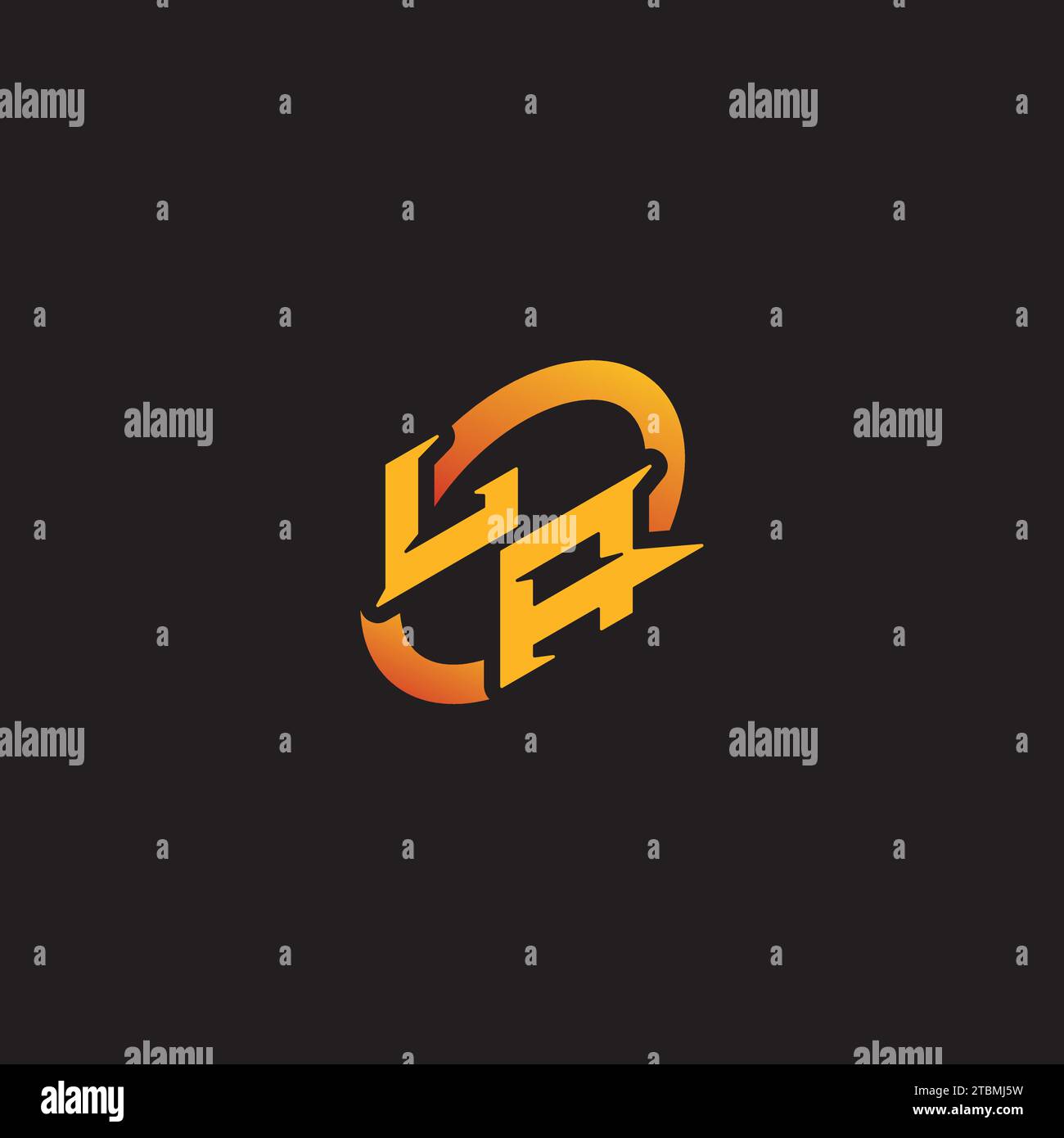 AL combination letter unique initials logo esport for gaming team ...