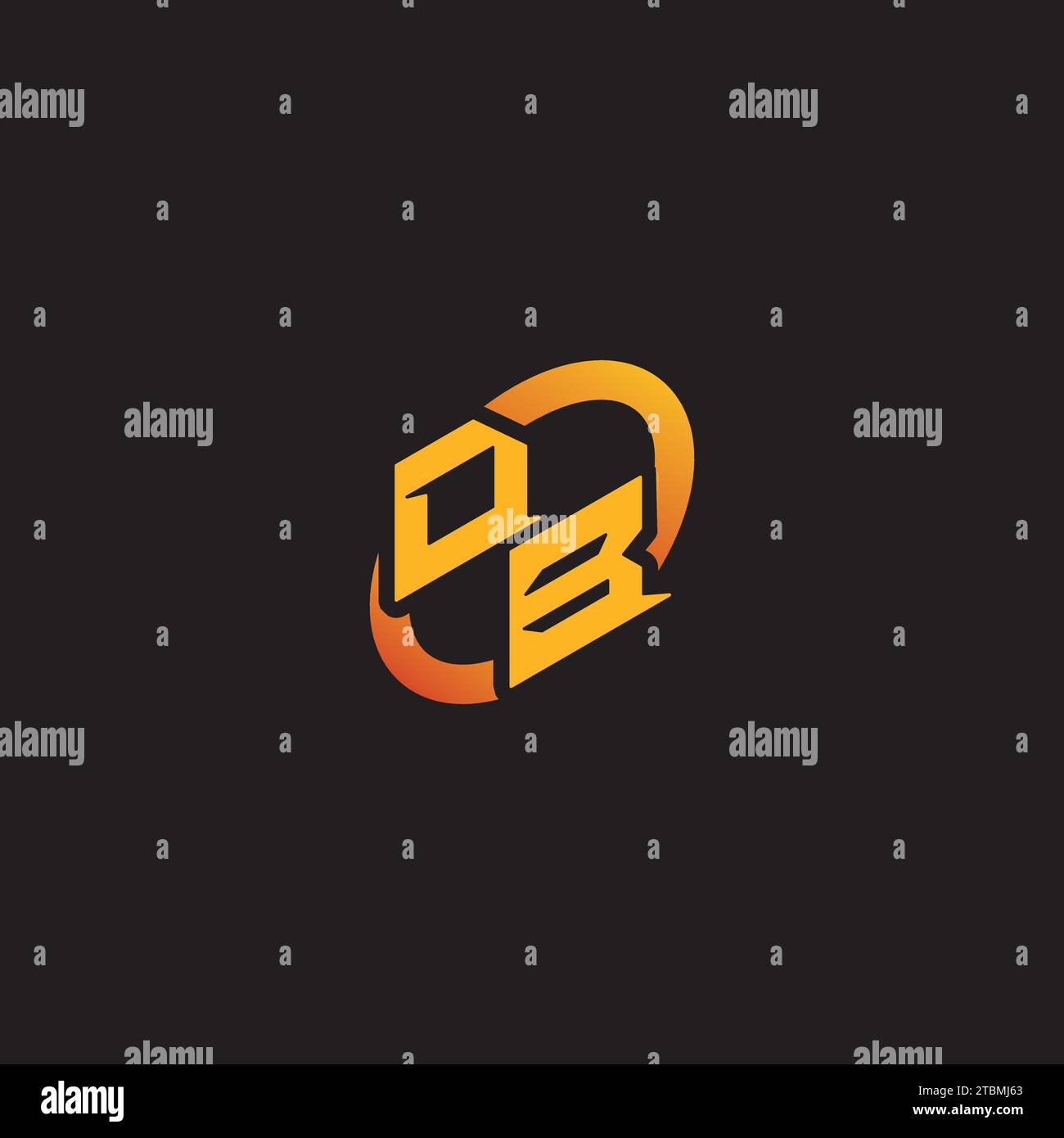 BD combination letter unique initials logo esport for gaming team ...
